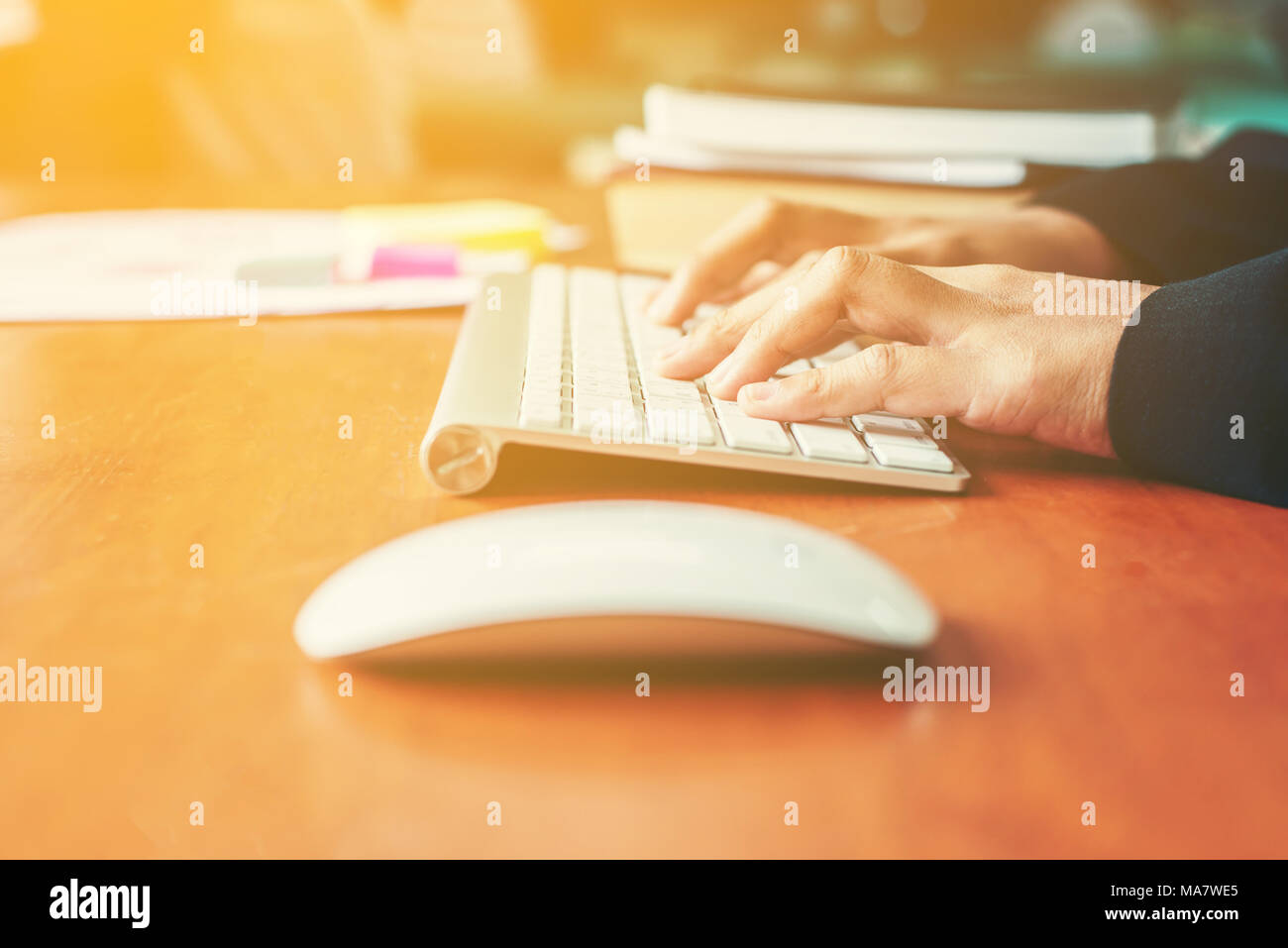 Hands female programmer typing on hi-res stock photography and images ...