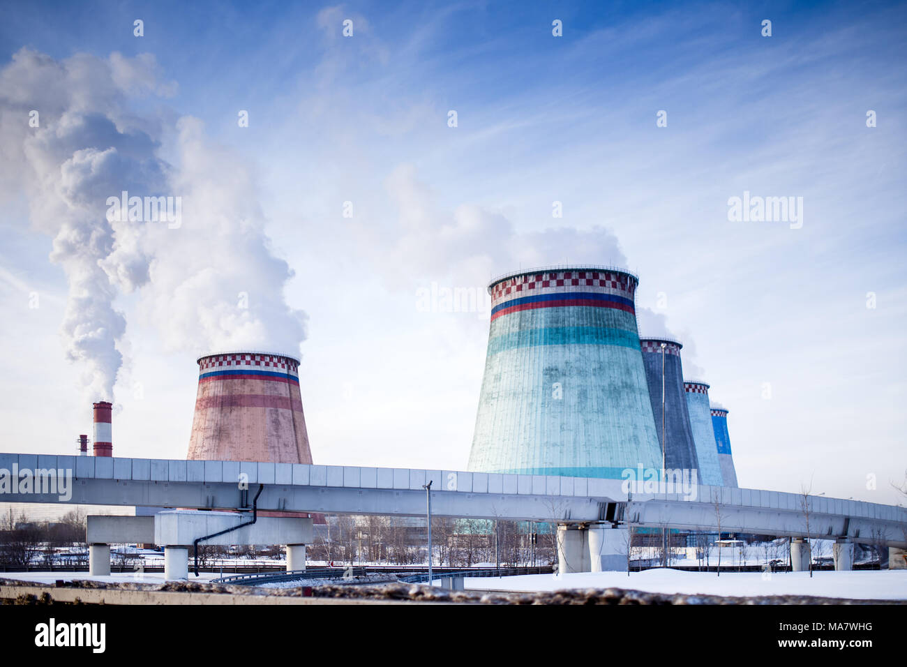 Heating pipes bridge hi-res stock photography and images - Alamy