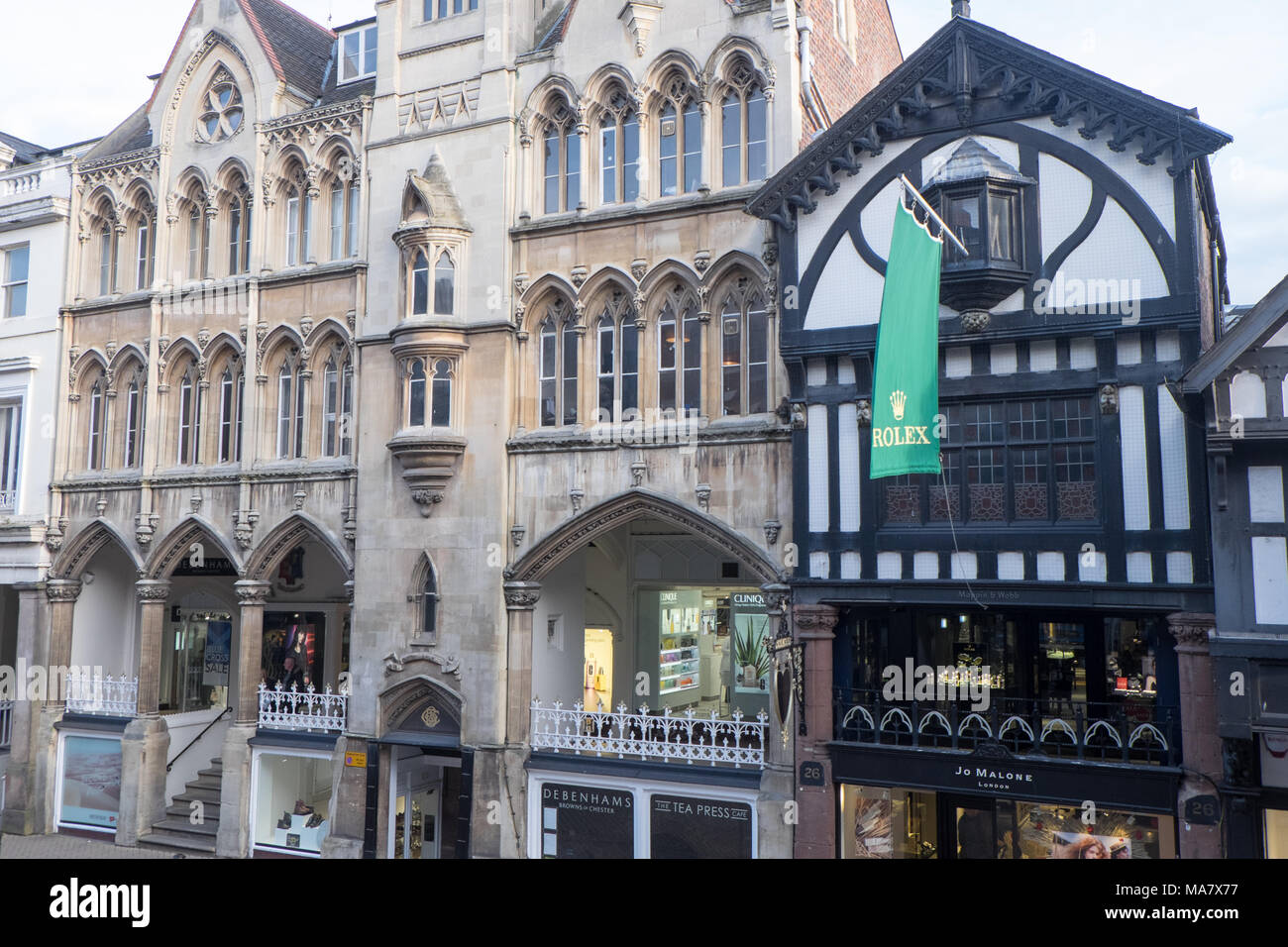 Eastgate,Easgate Street,The Rows,Rows,buildings,Chester,Cheshire ...