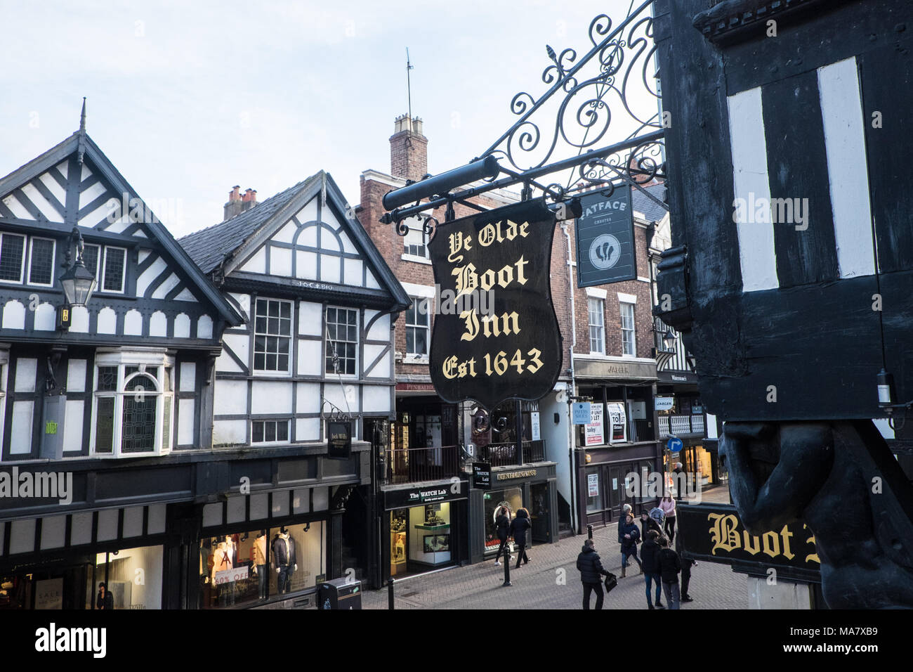 Eastgate,Easgate Street,The Rows,Rows,buildings,Chester,Cheshire ...