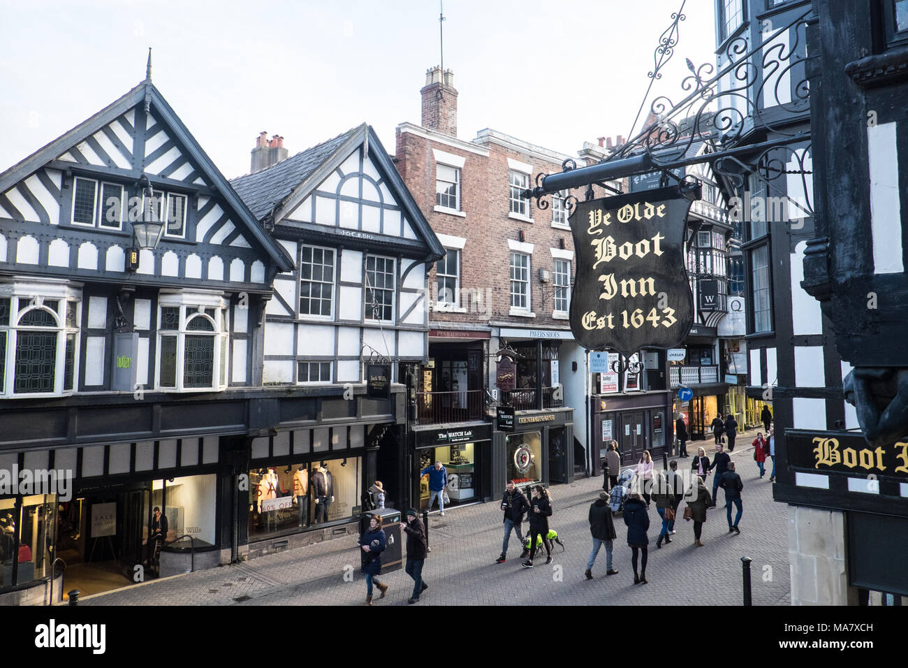 Eastgate,Easgate Street,The Rows,Rows,buildings,Chester,Cheshire ...