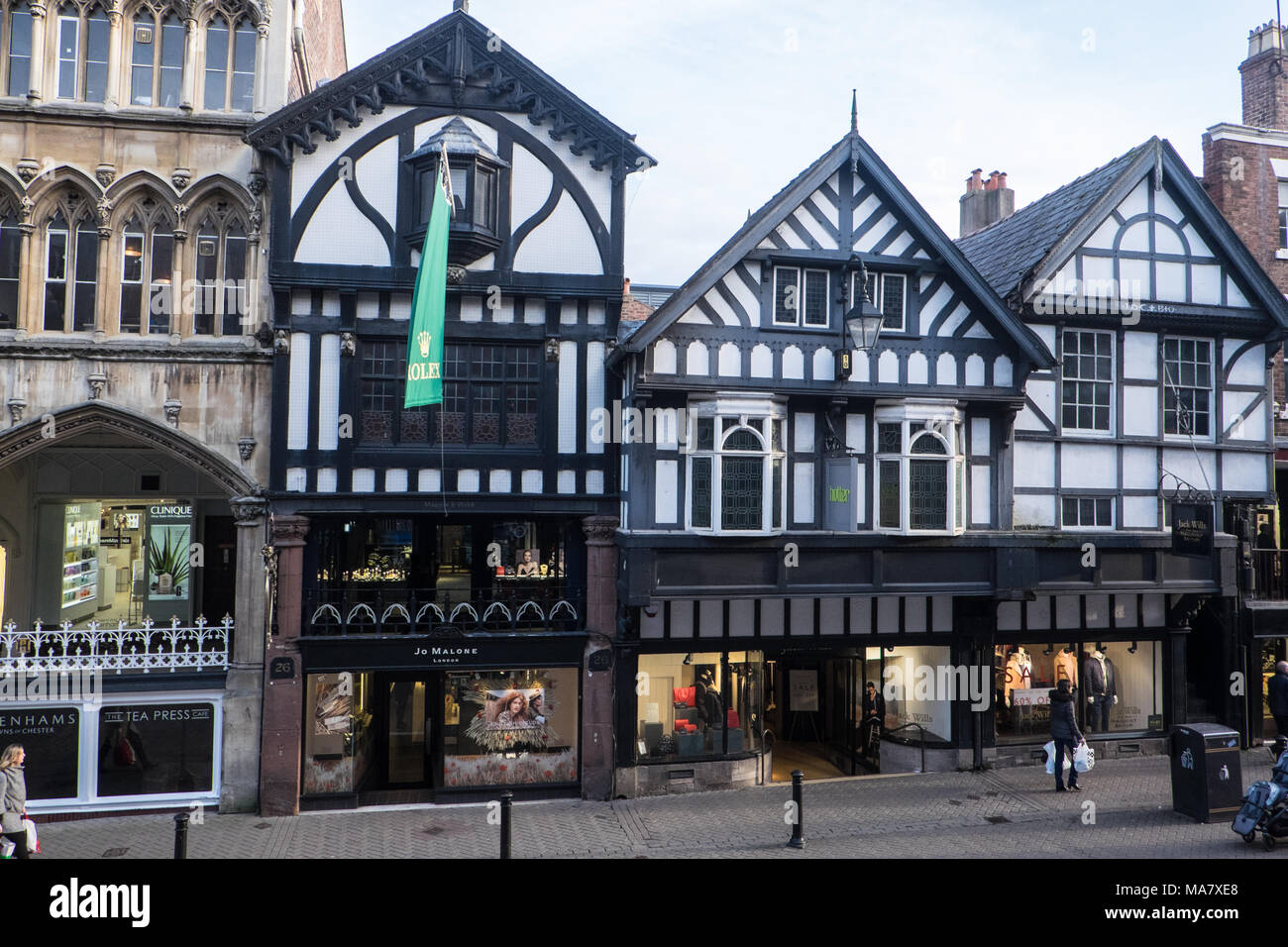 Eastgate,Easgate Street,The Rows,Rows,buildings,Chester,Cheshire ...