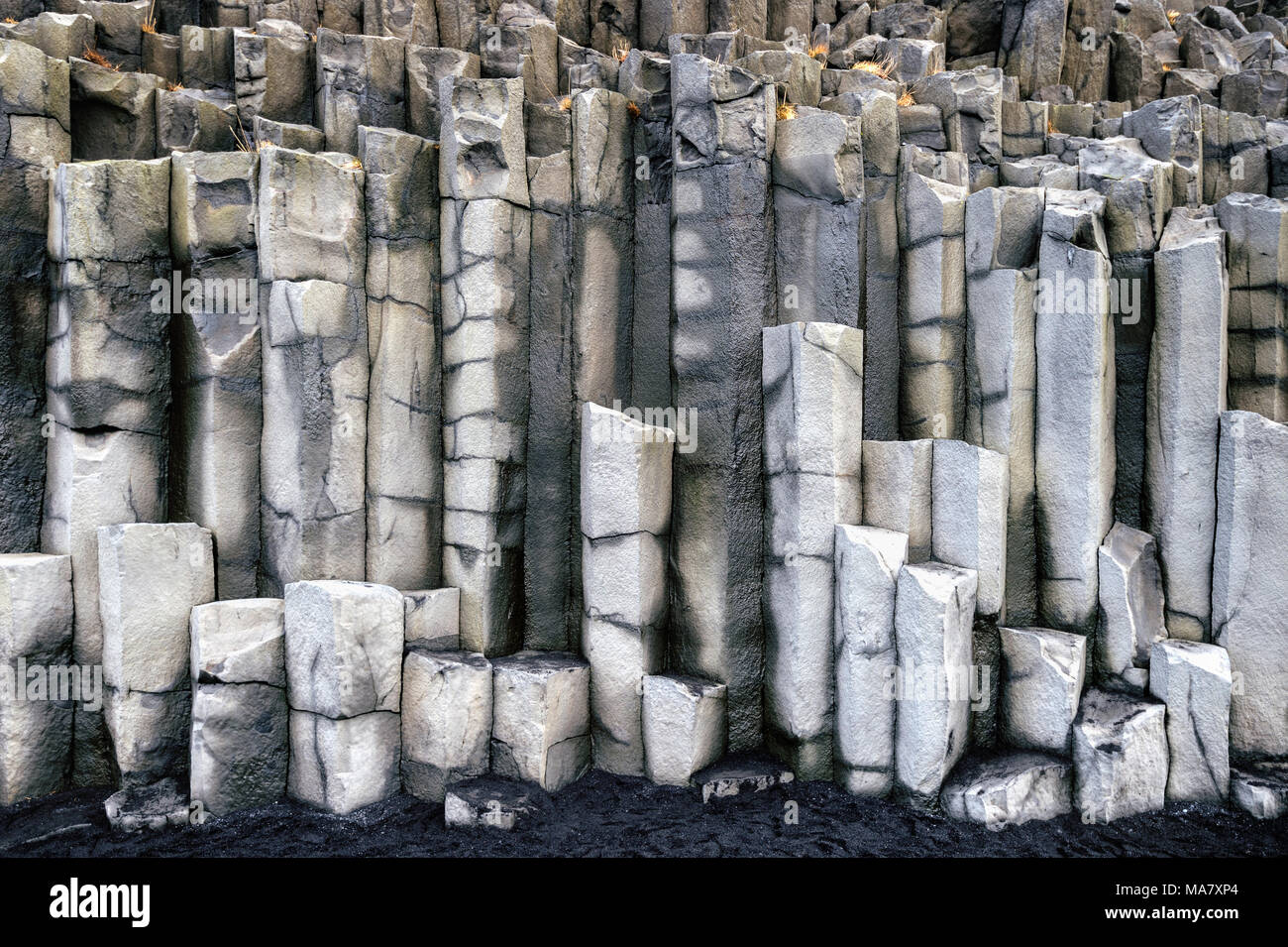 Basalt rock column cave iceland hi-res stock photography and images - Alamy