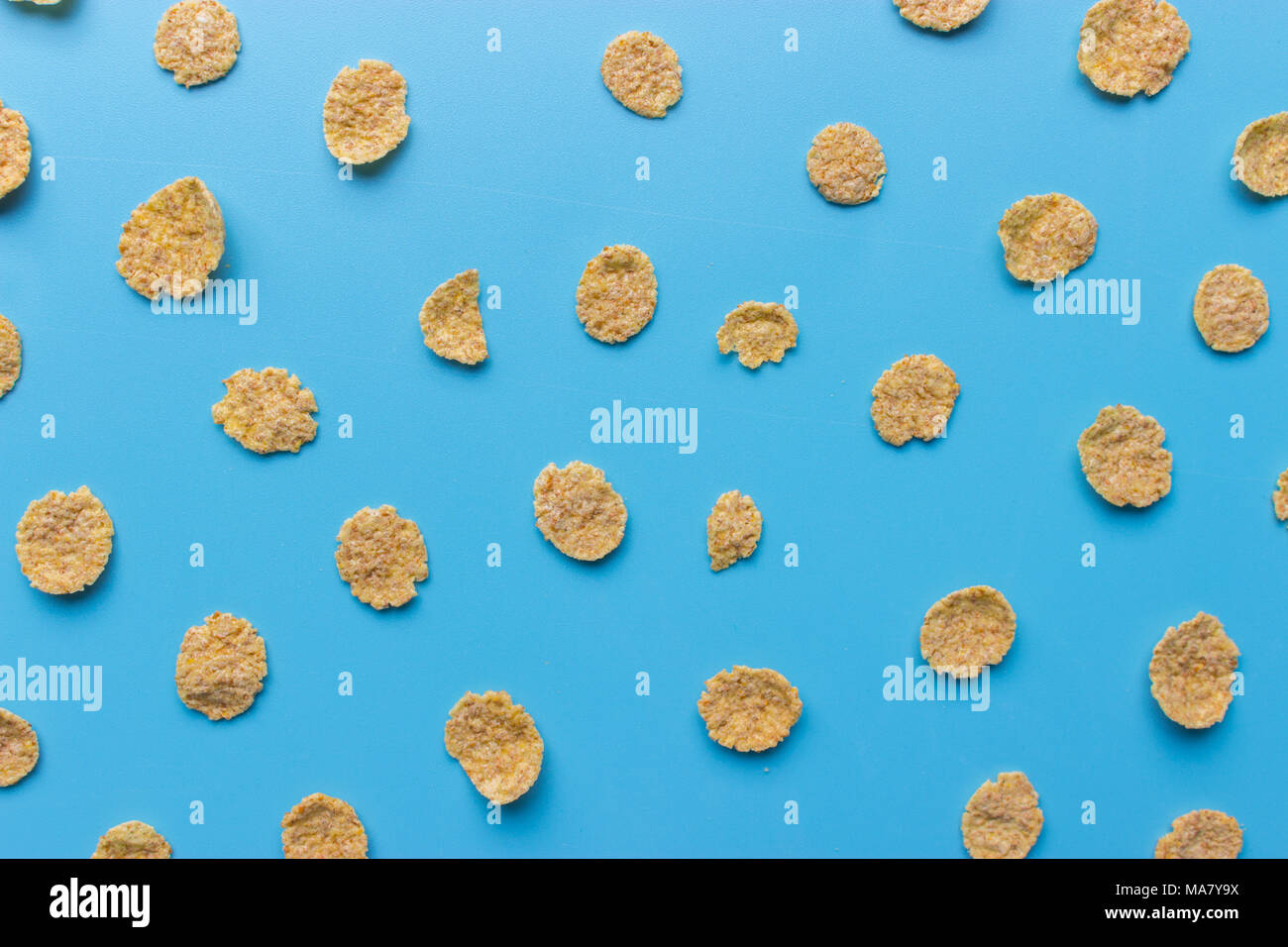 Corn-flakes background and texture, cornflake cereal box for morning ...