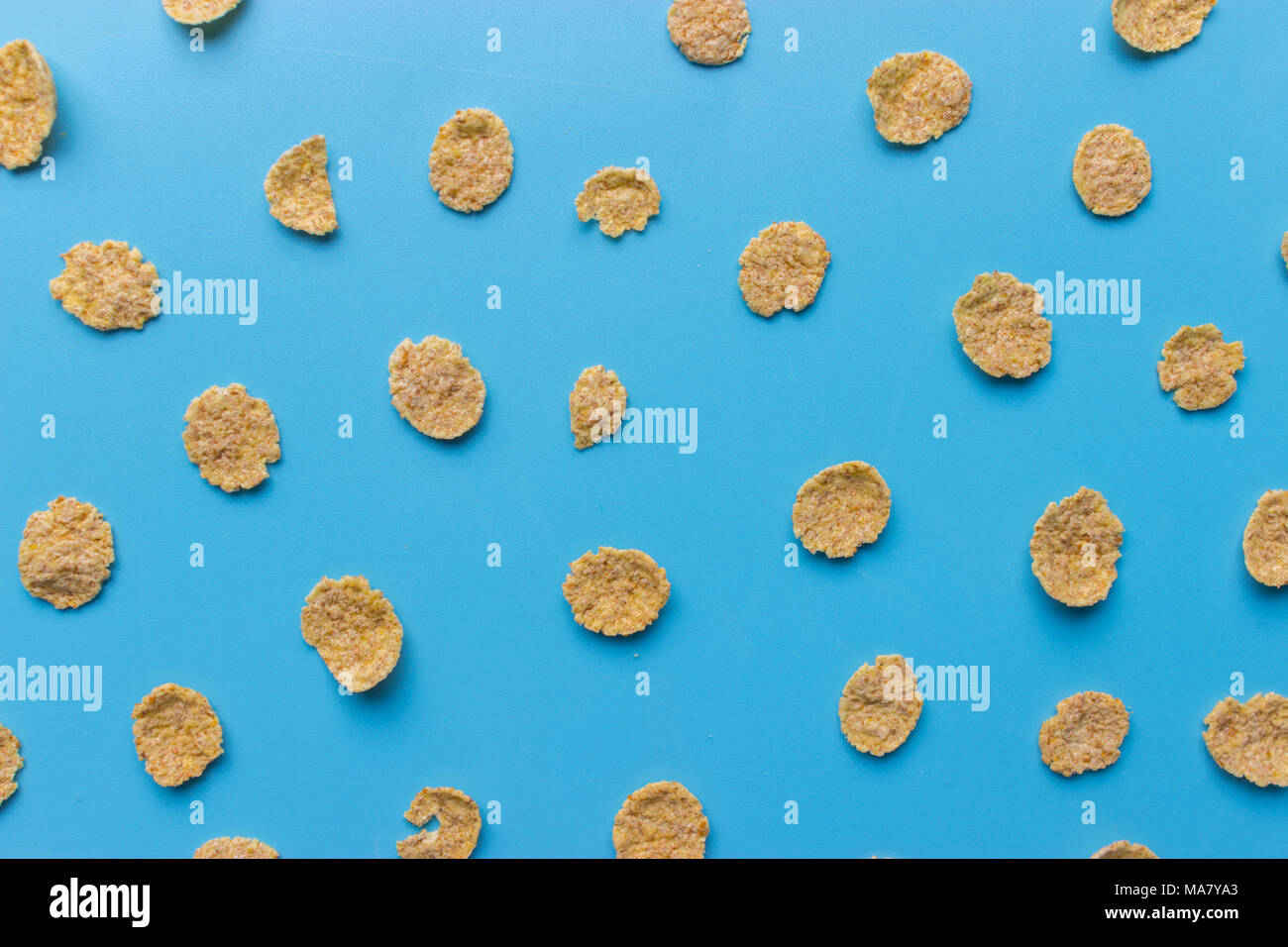 Corn-flakes background and texture, cornflake cereal box for morning ...