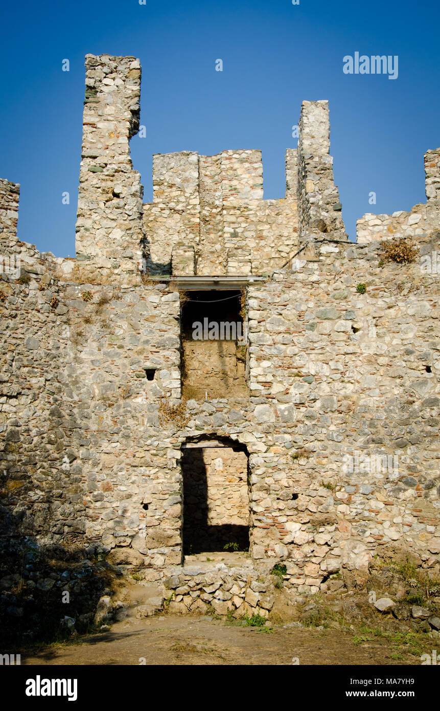 Platamon Castle near Platamonas city. Crusader castle in northern ...