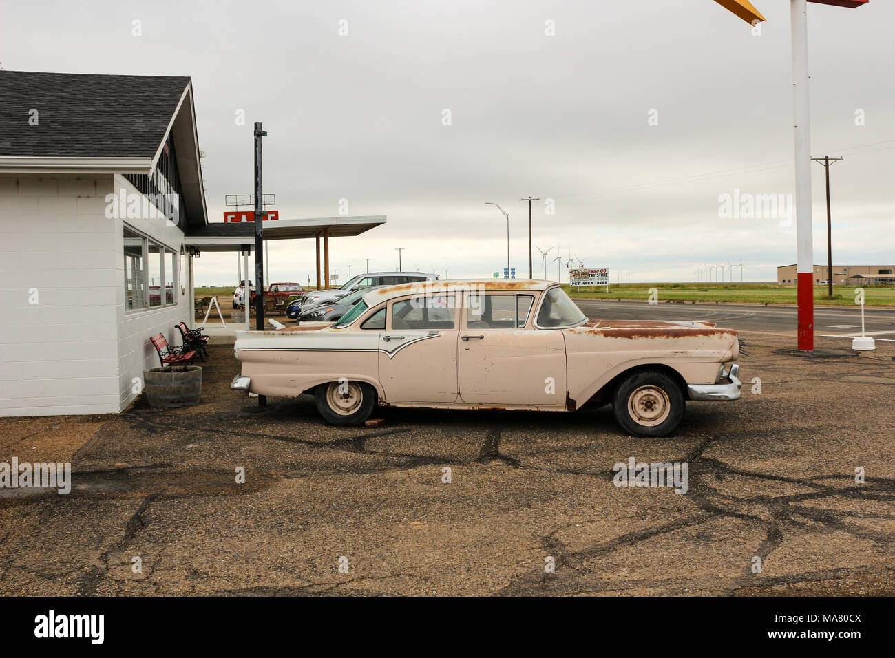 vintage cars in texas Stock Photo - Alamy