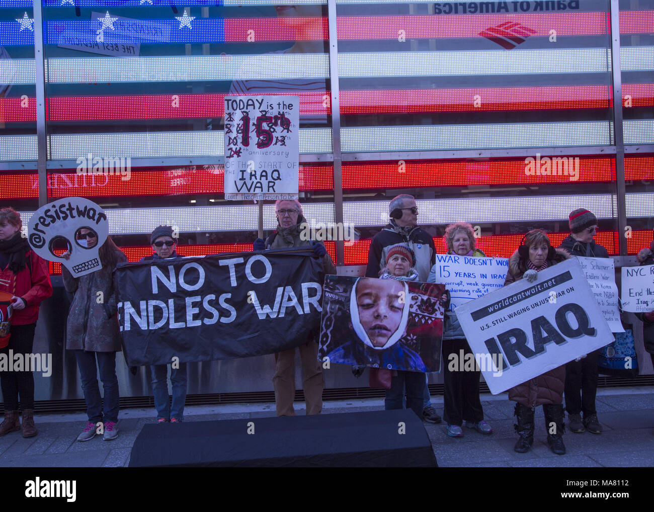 On the 15th Anniversary of the American war in Iraq peace activists ...