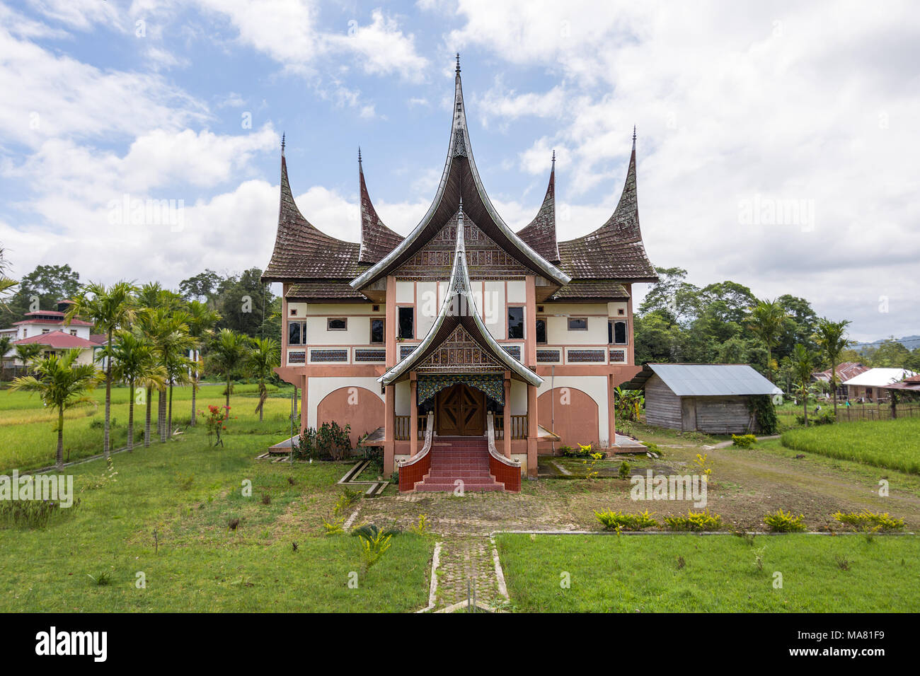 A wealthy and impressive traditional Indonesian house on the island of ...