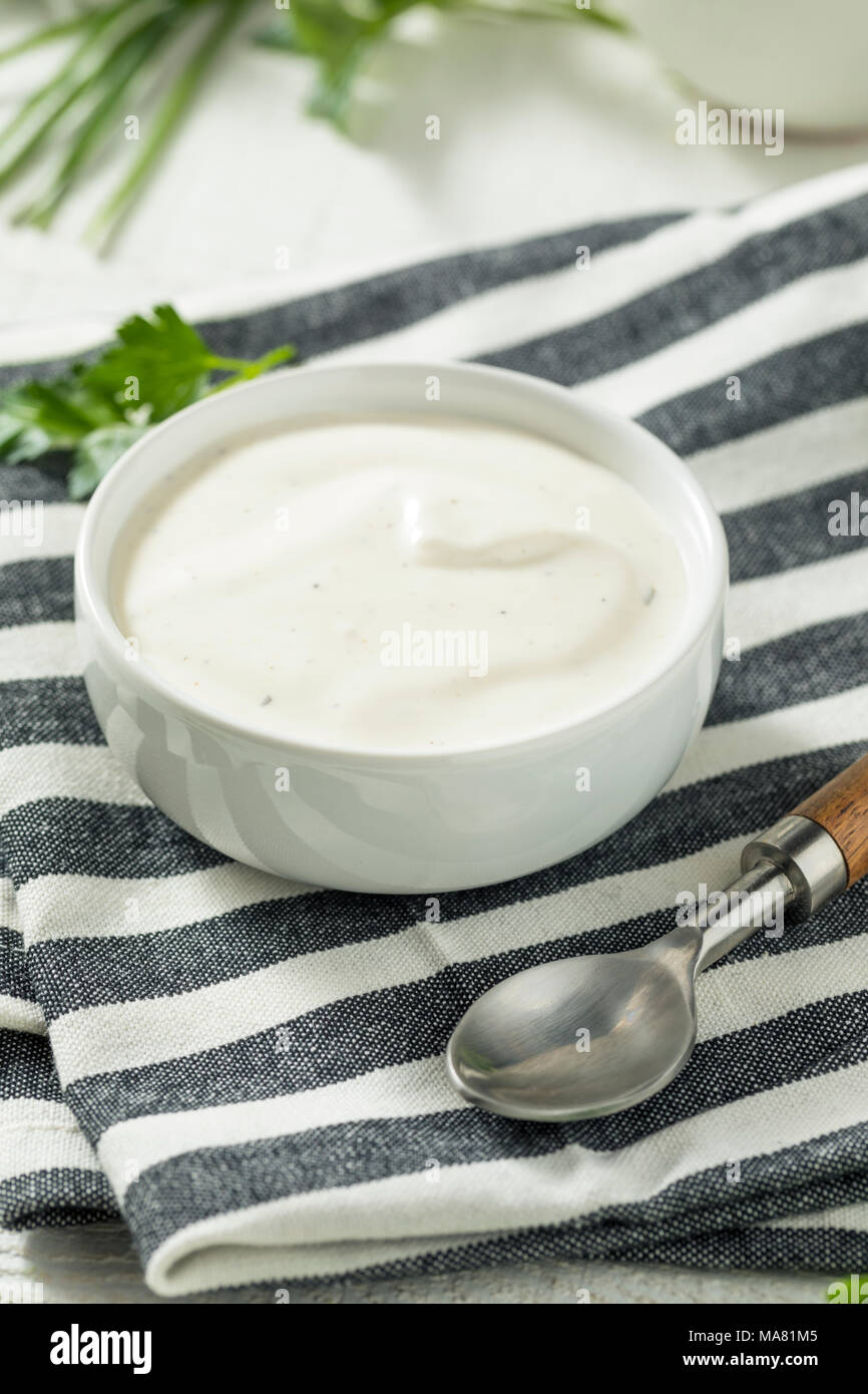 Creamy Homemade Ranch Dressing in a Bowl Stock Photo - Alamy