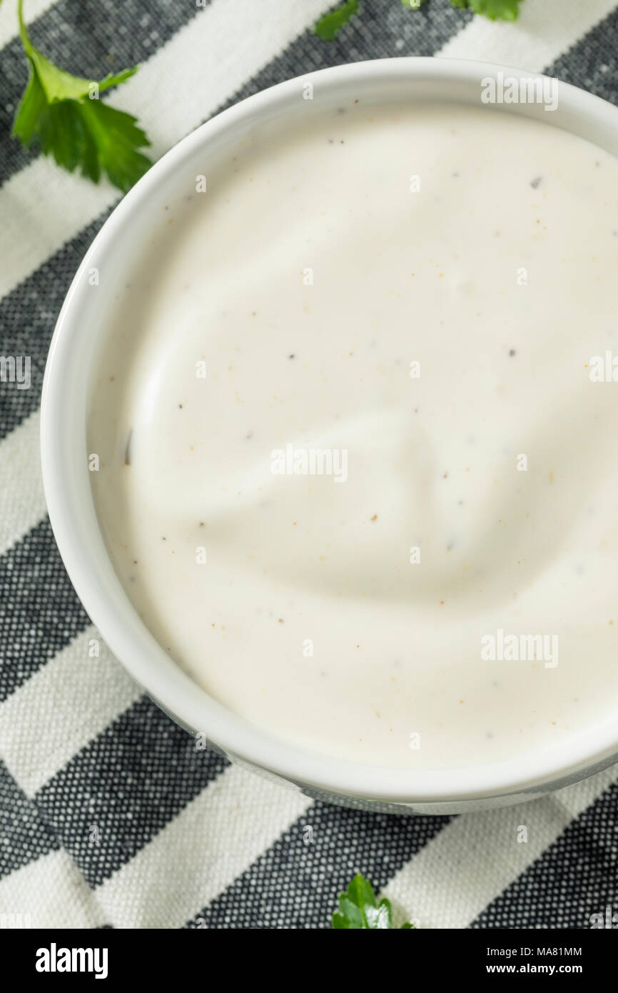 Creamy Homemade Ranch Dressing in a Bowl Stock Photo - Alamy