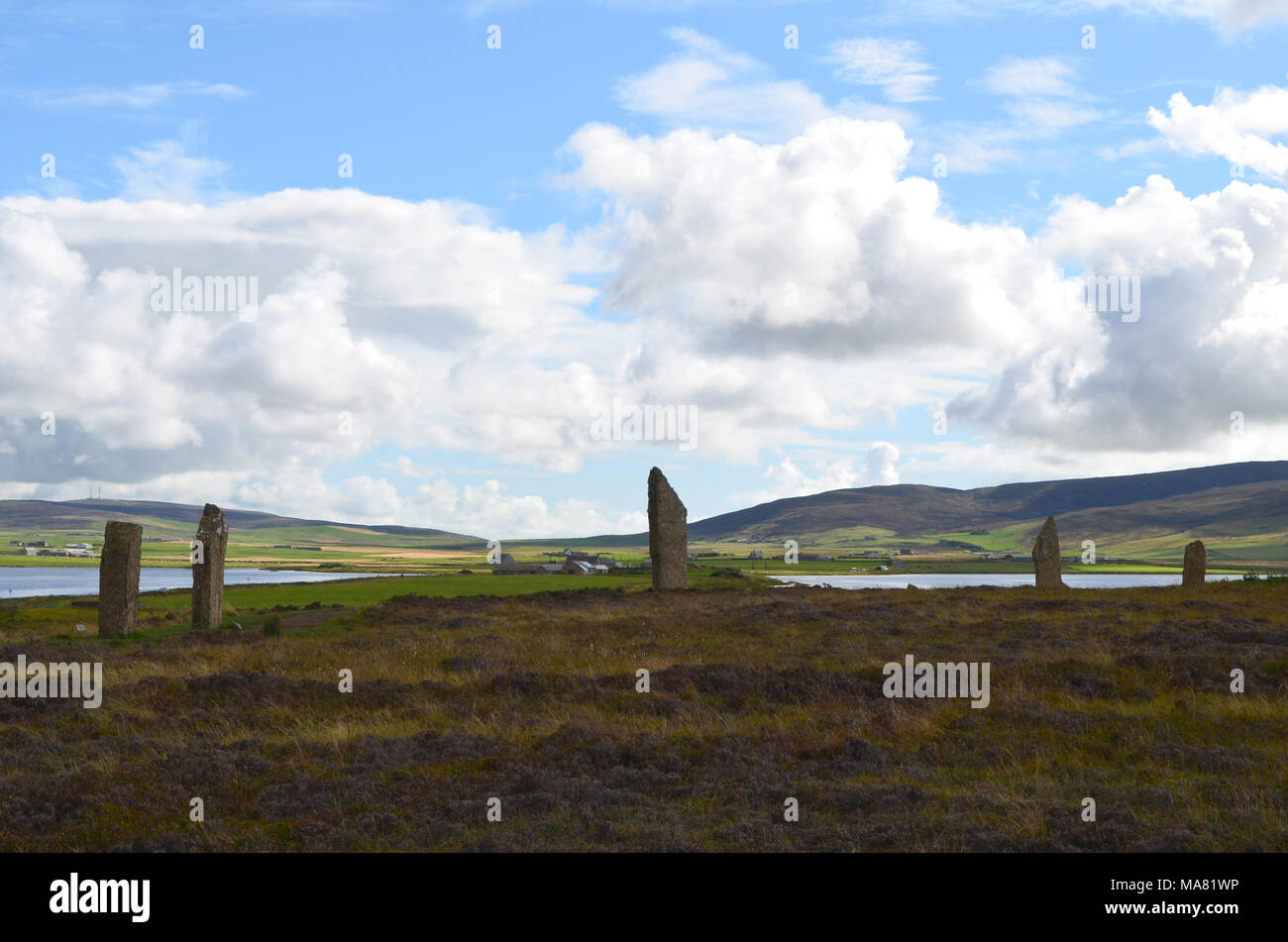 Neolithic Ring of Brodgar in the island of Mainland island, Orkney ...