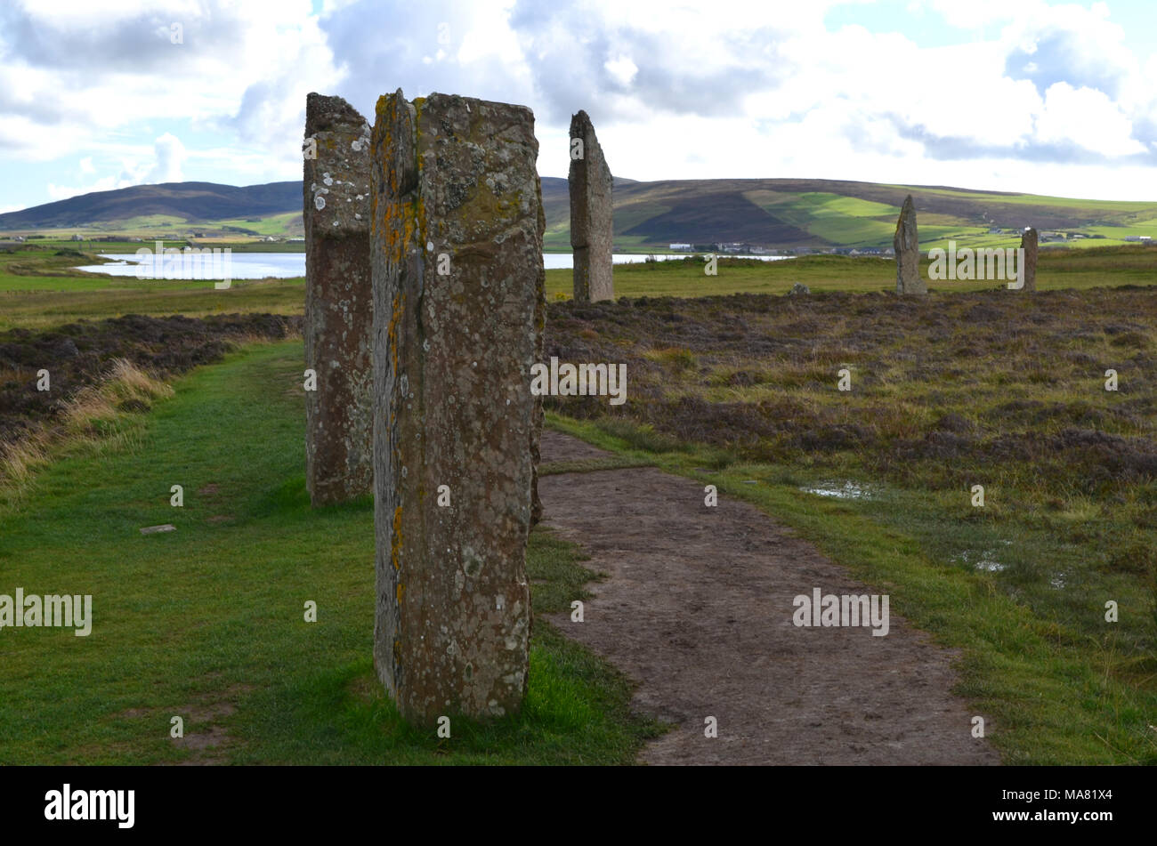 Neolithic Ring of Brodgar in the island of Mainland island, Orkney ...