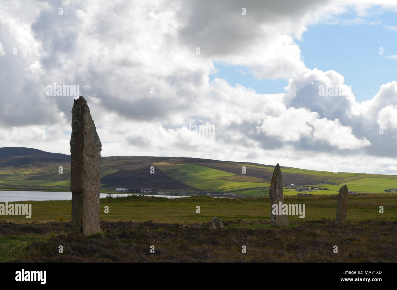 Neolithic Ring of Brodgar in the island of Mainland island, Orkney ...