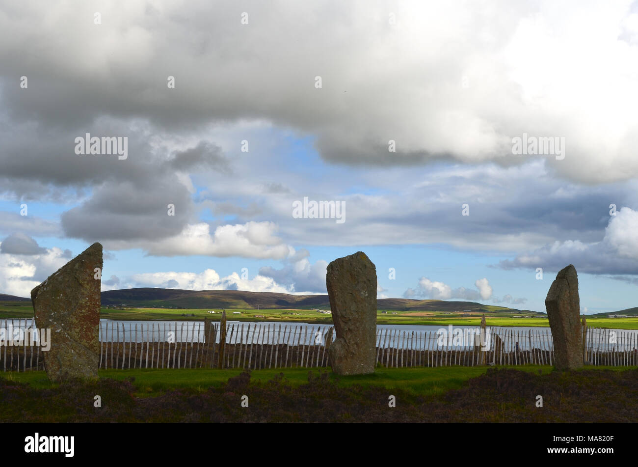 Neolithic Ring of Brodgar in the island of Mainland island, Orkney ...