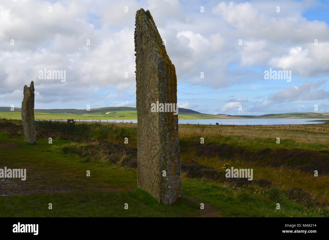 Neolithic Ring of Brodgar in the island of Mainland island, Orkney ...