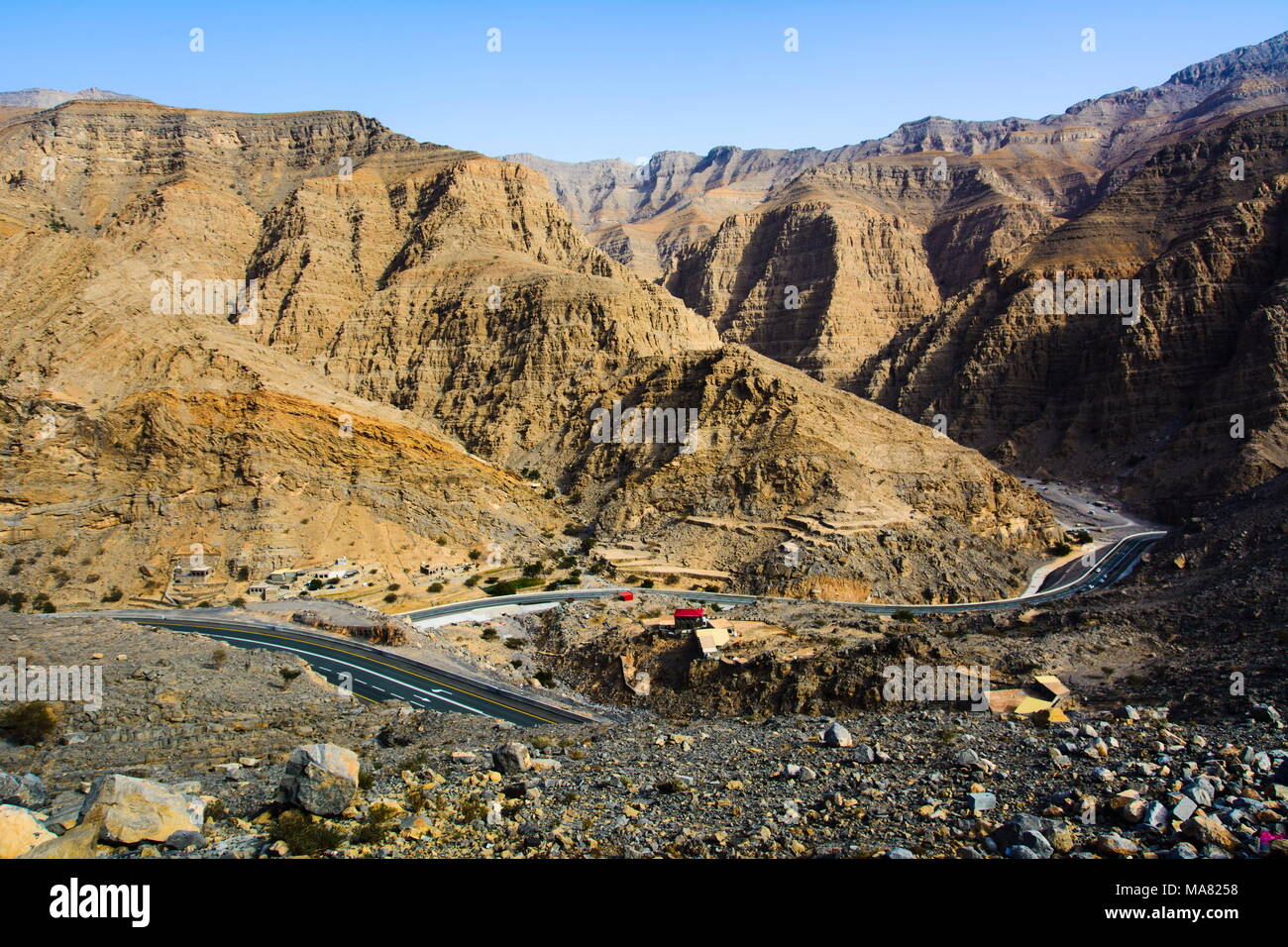 Jabal Jais landscape the highest mountain in the United Arab Emirates ...