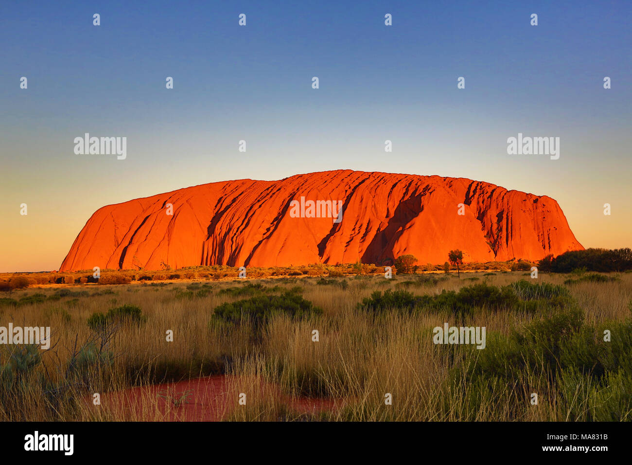 Sunset at Uluru, Ayers Rock, Uluru-Kata Tjuta National Park, Northern ...
