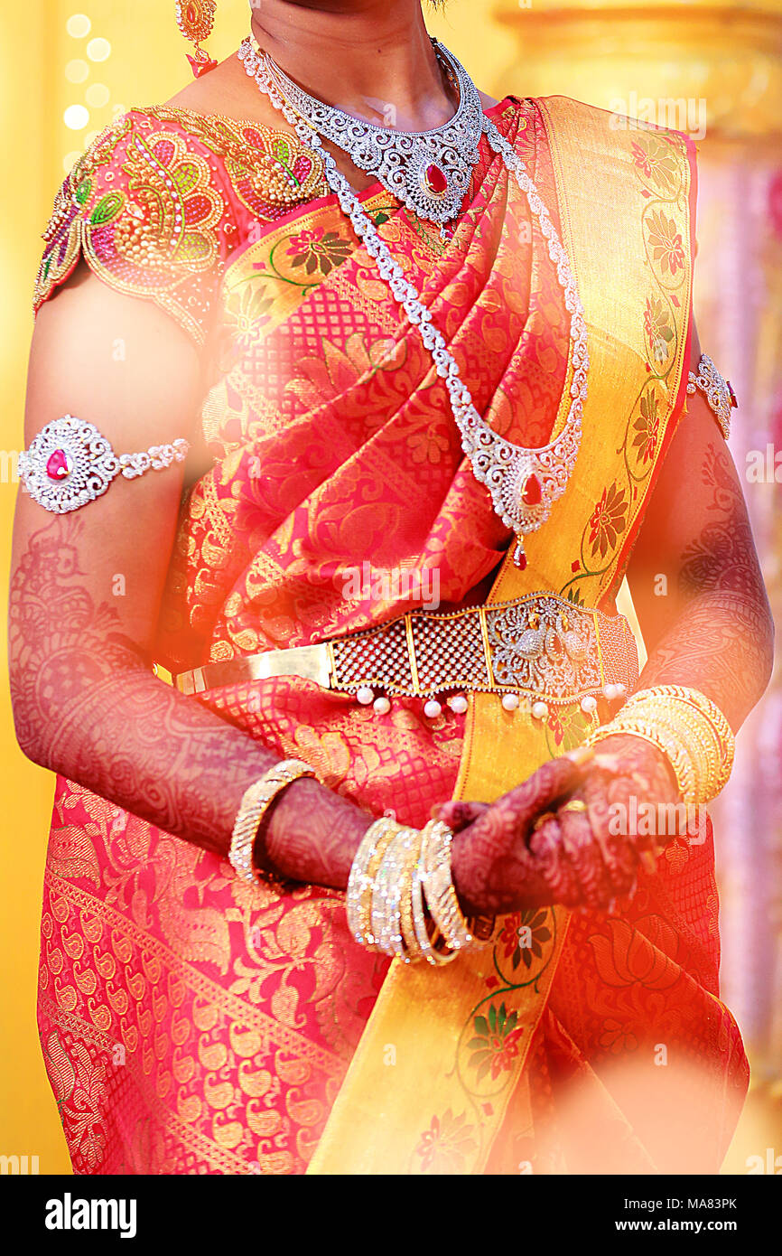 Traditional Young bride in wedding dress Stock Photo - Alamy