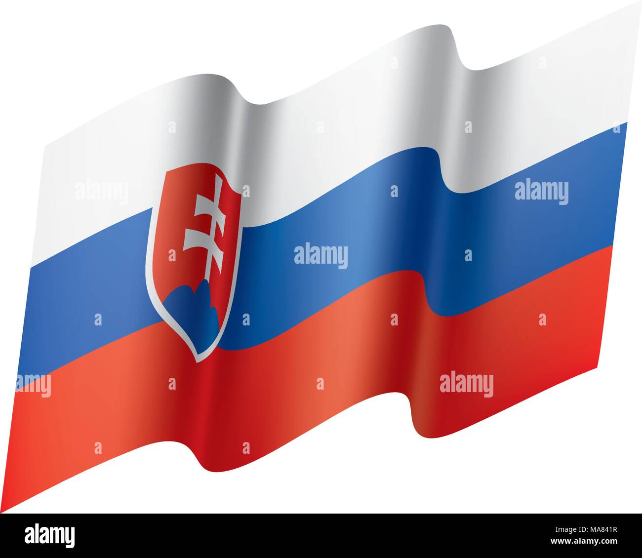 Slovakia ribbon waving flag hi-res stock photography and images - Alamy