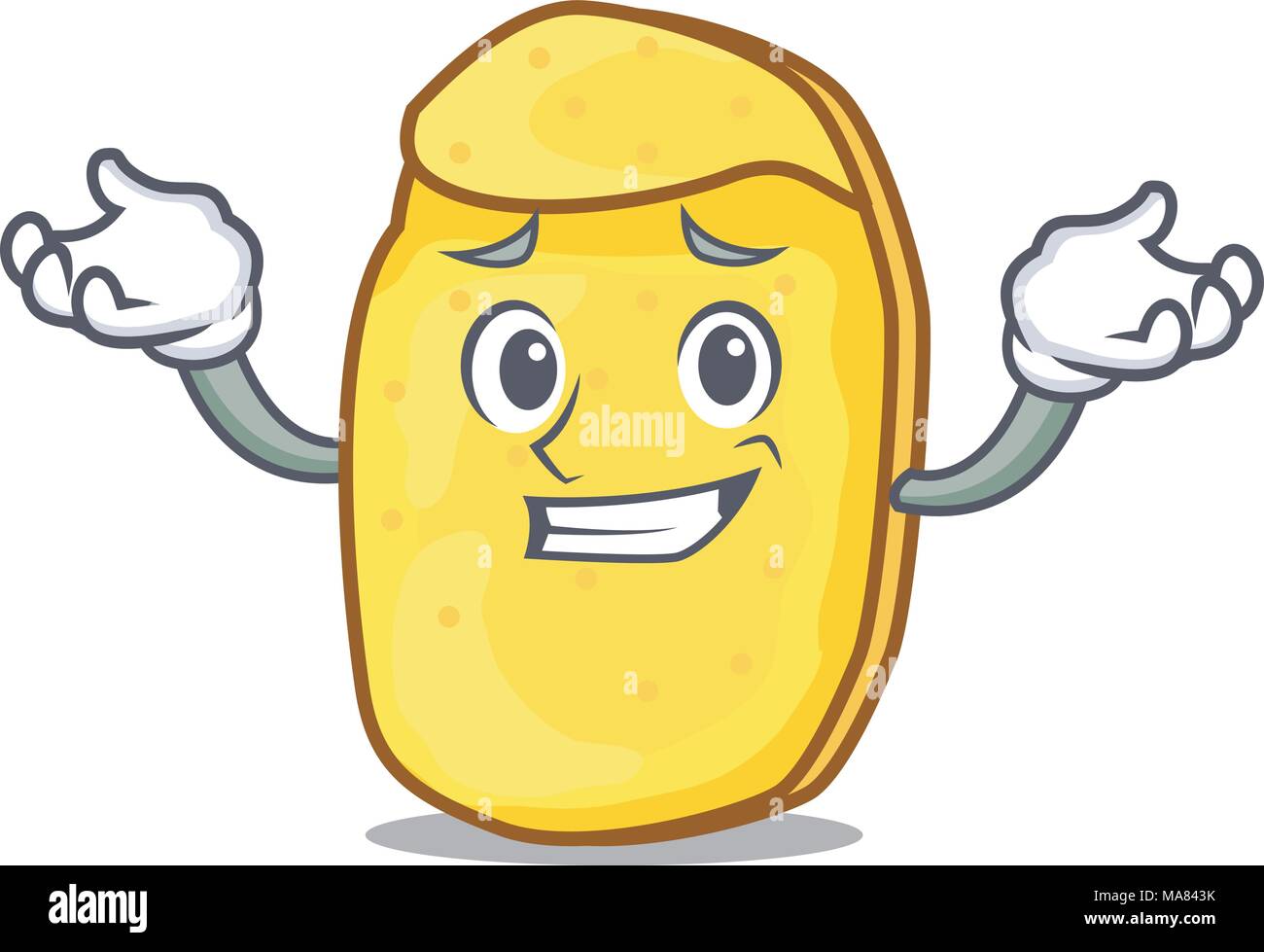 Grinning potato chips character cartoon Stock Vector Image & Art - Alamy