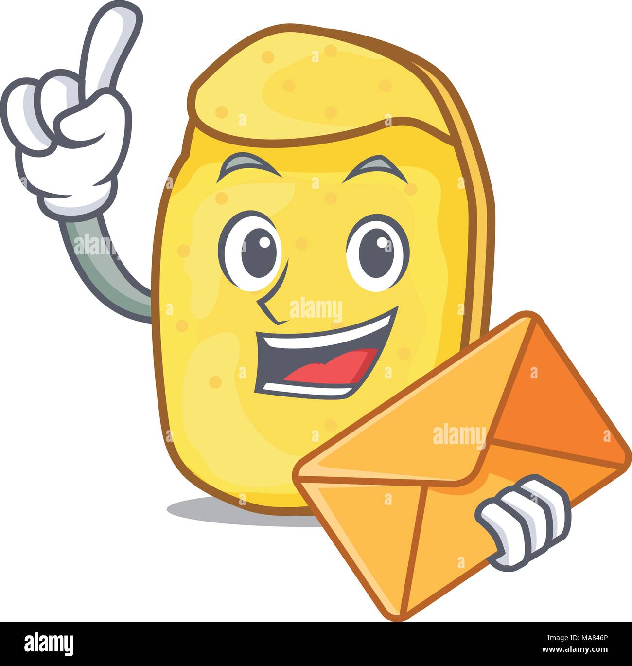 With envelope potato chips character cartoon Stock Vector Image & Art ...