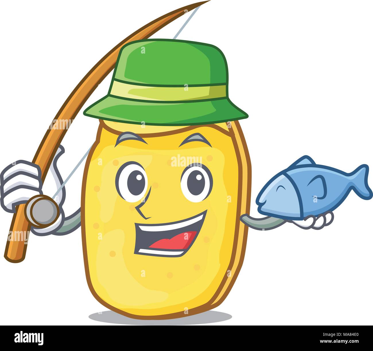 Fishing potato chips mascot cartoon Stock Vector Image & Art - Alamy