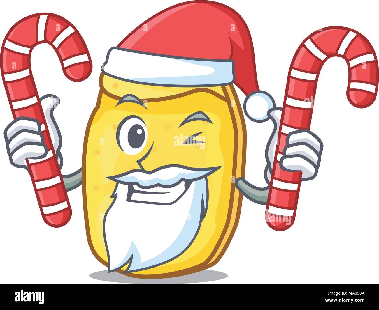 Santa with candy potato chips mascot cartoon Stock Vector Image & Art ...