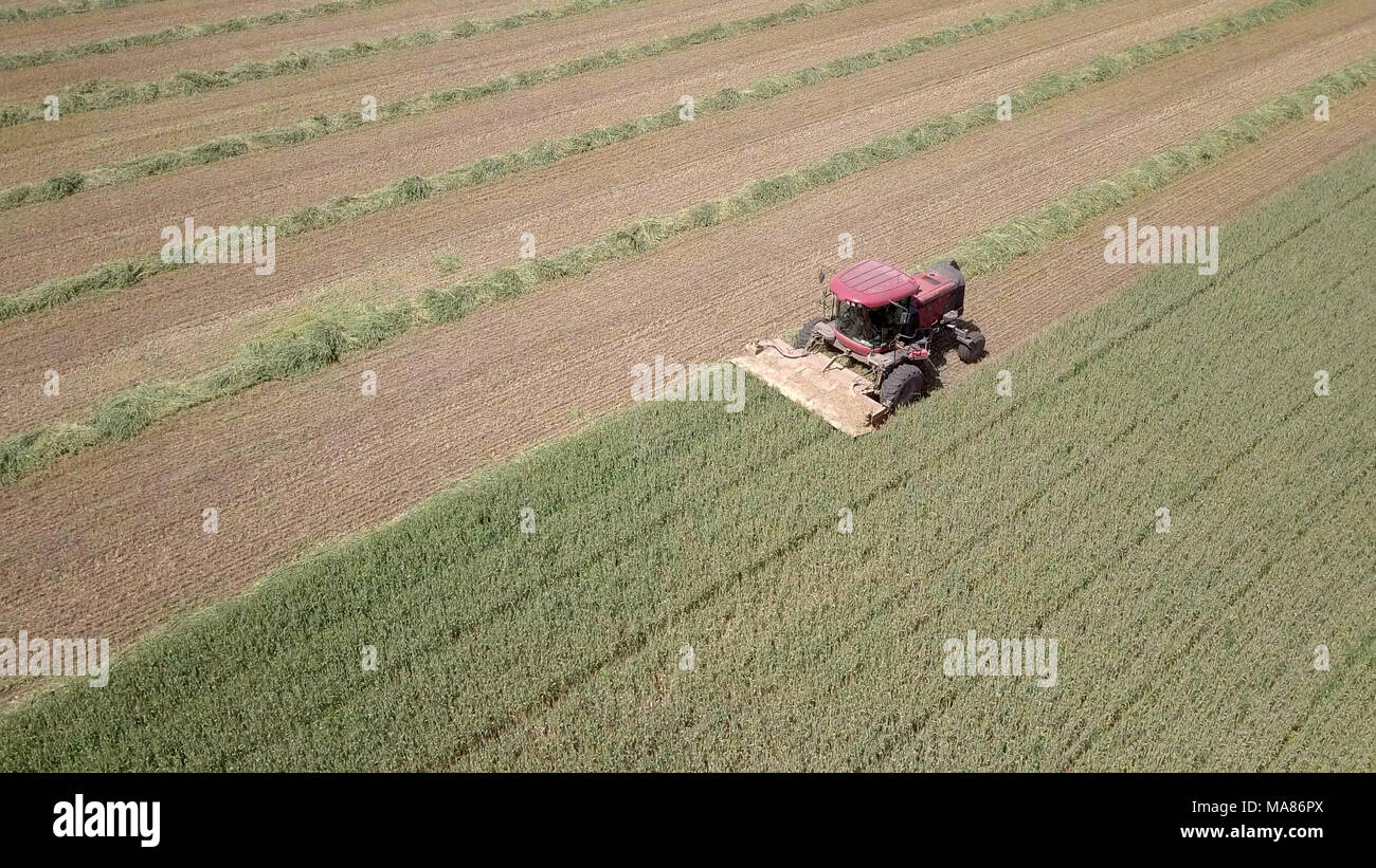 Red combine harvester hi-res stock photography and images - Alamy