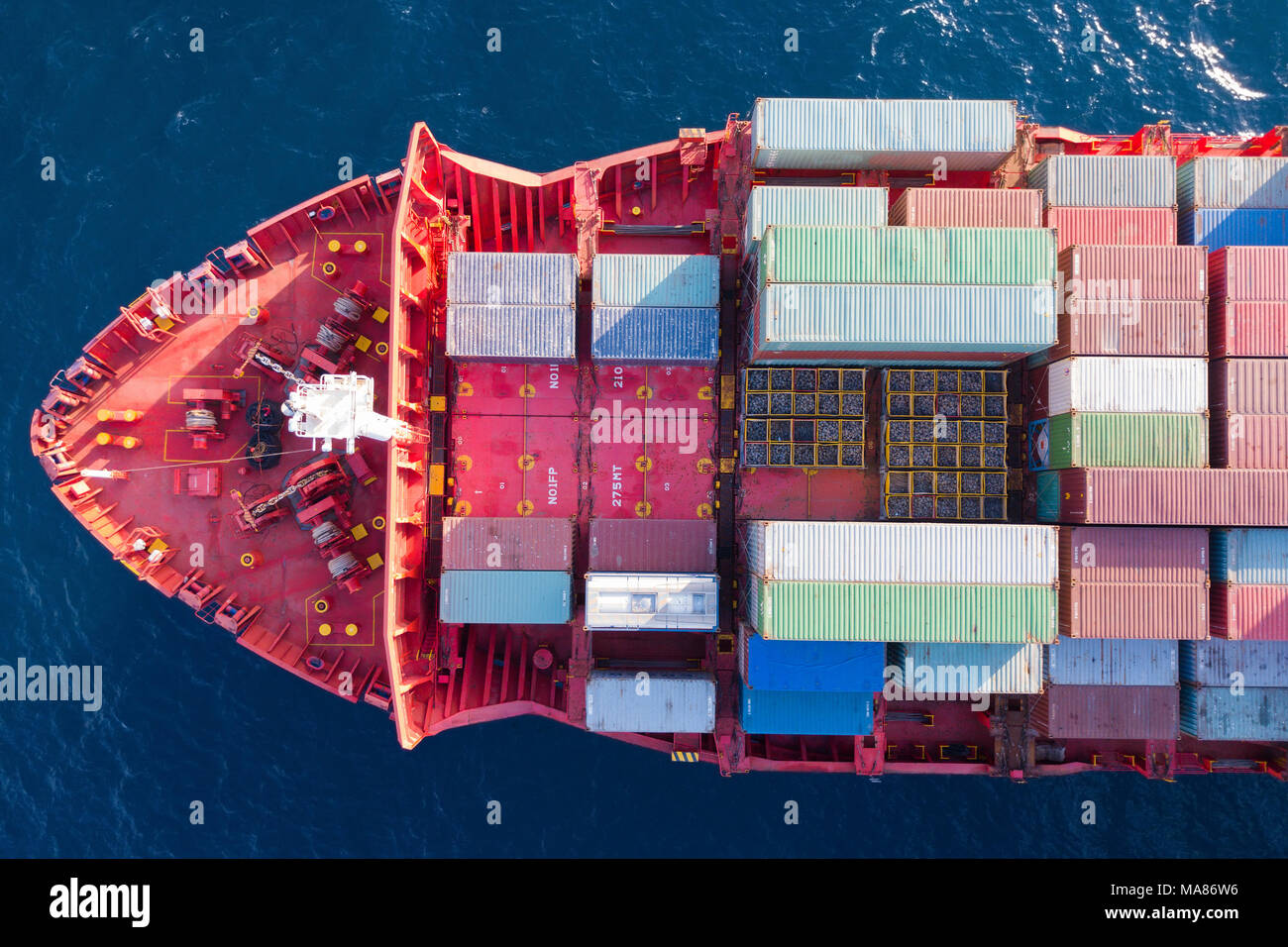 Large shipping container ship hi-res stock photography and images - Alamy