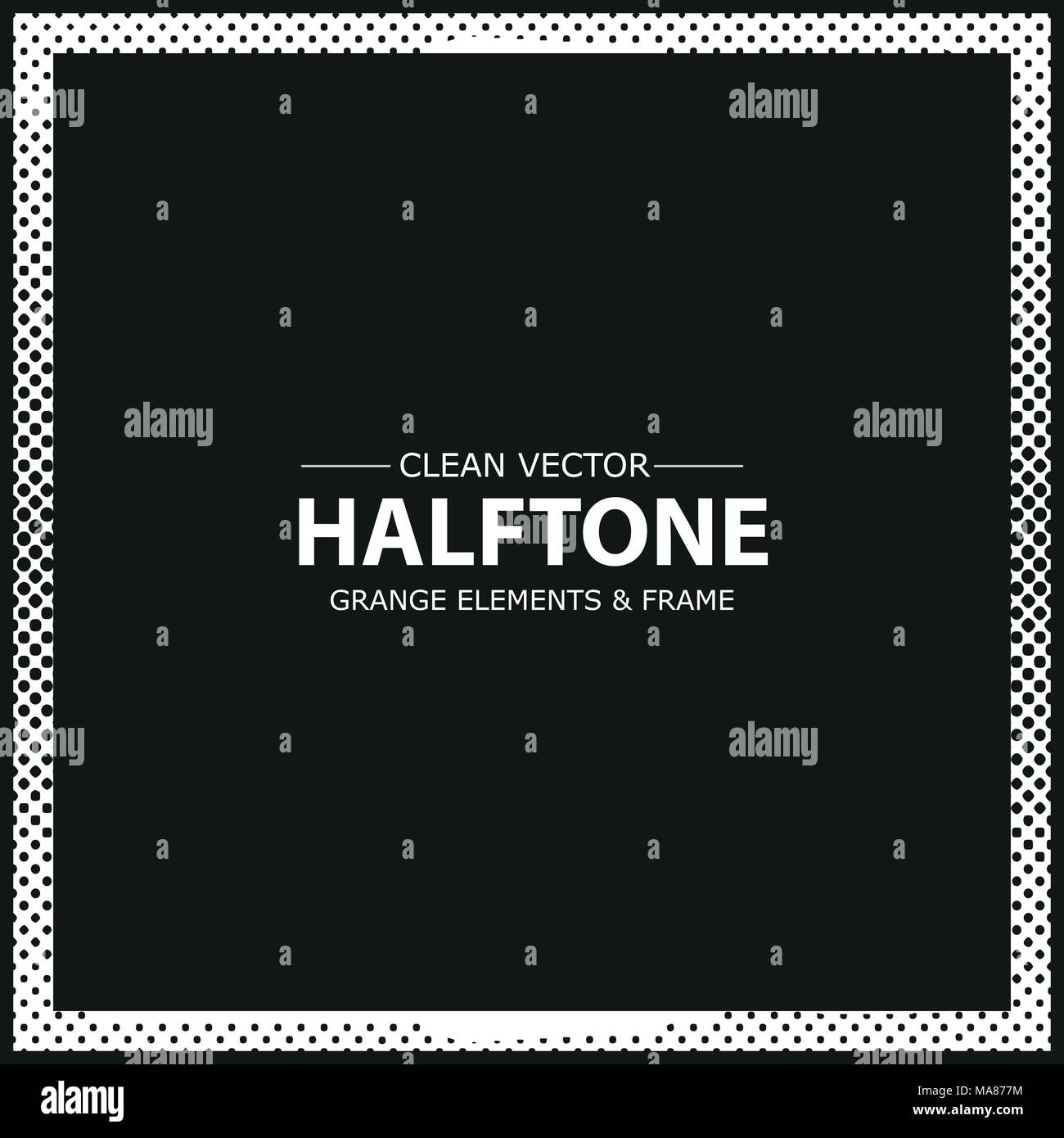Halftone circle pattern border Stock Vector Images - Alamy