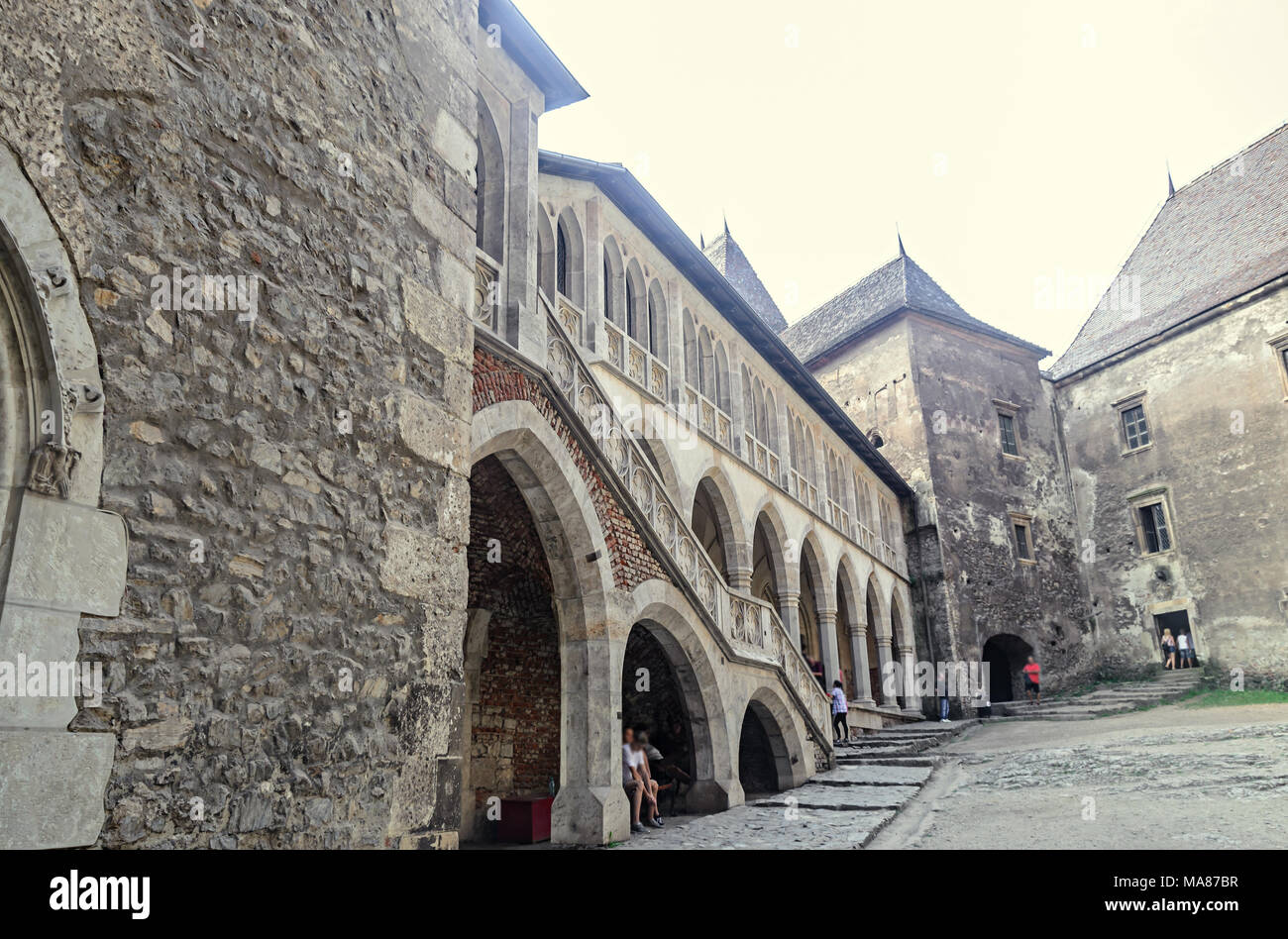 Corvin castle courtyard hi-res stock photography and images - Alamy
