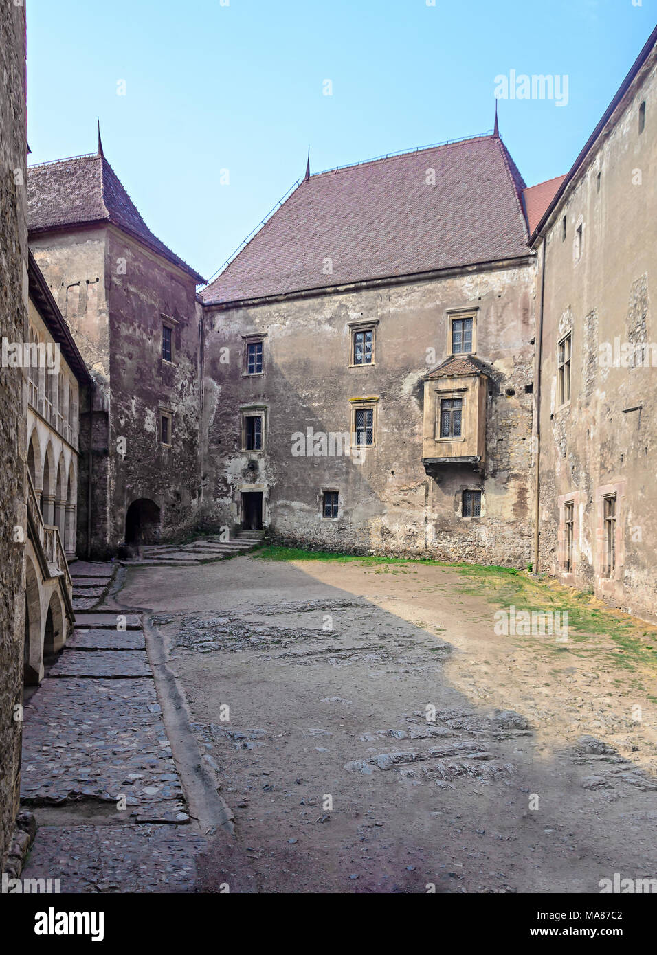 Corvin castle courtyard hi-res stock photography and images - Alamy