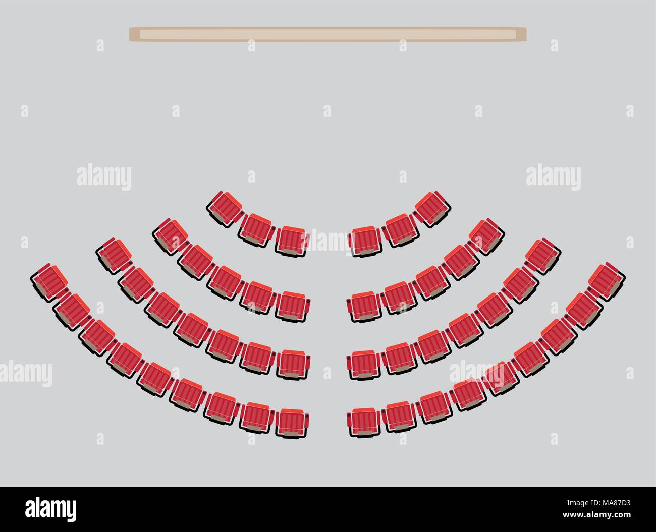 Top View show Seat in the Theater Vector and illustration Stock Vector ...