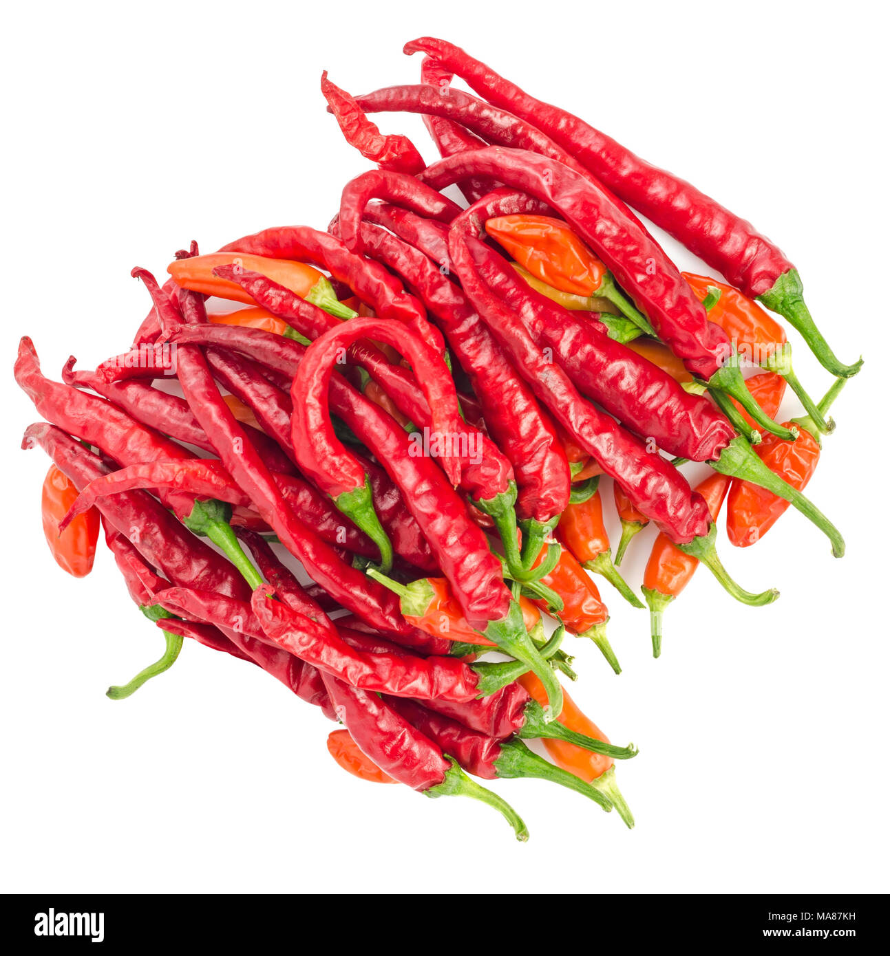Chilli top view isolated hi-res stock photography and images - Alamy