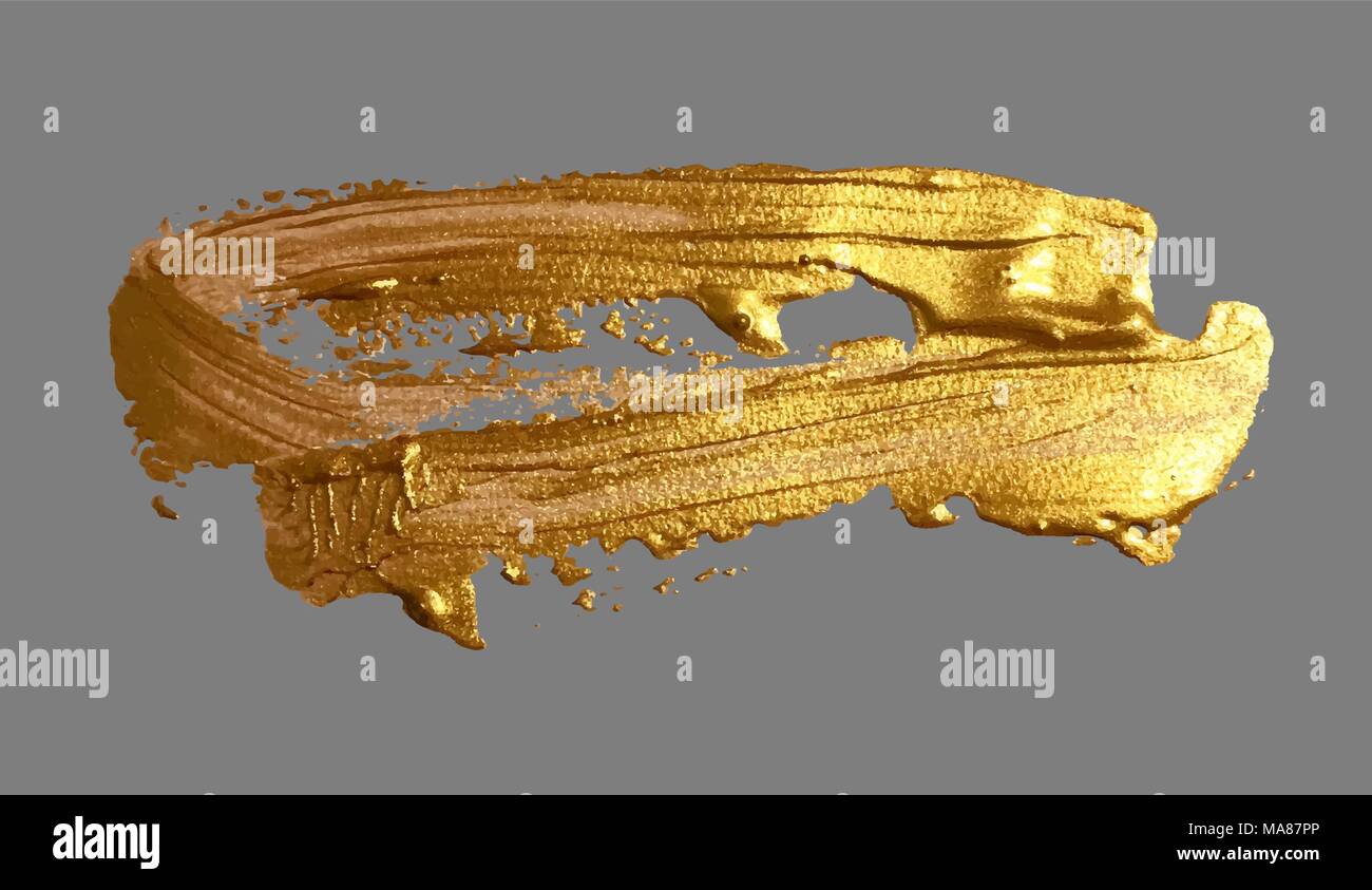 Golden brush stroke hi-res stock photography and images - Alamy