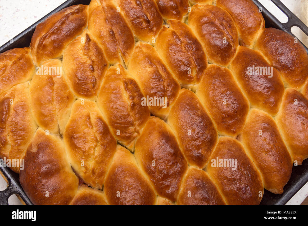 Russian cakes close-up. Cooking and Baking Homemade Baking. The concept ...