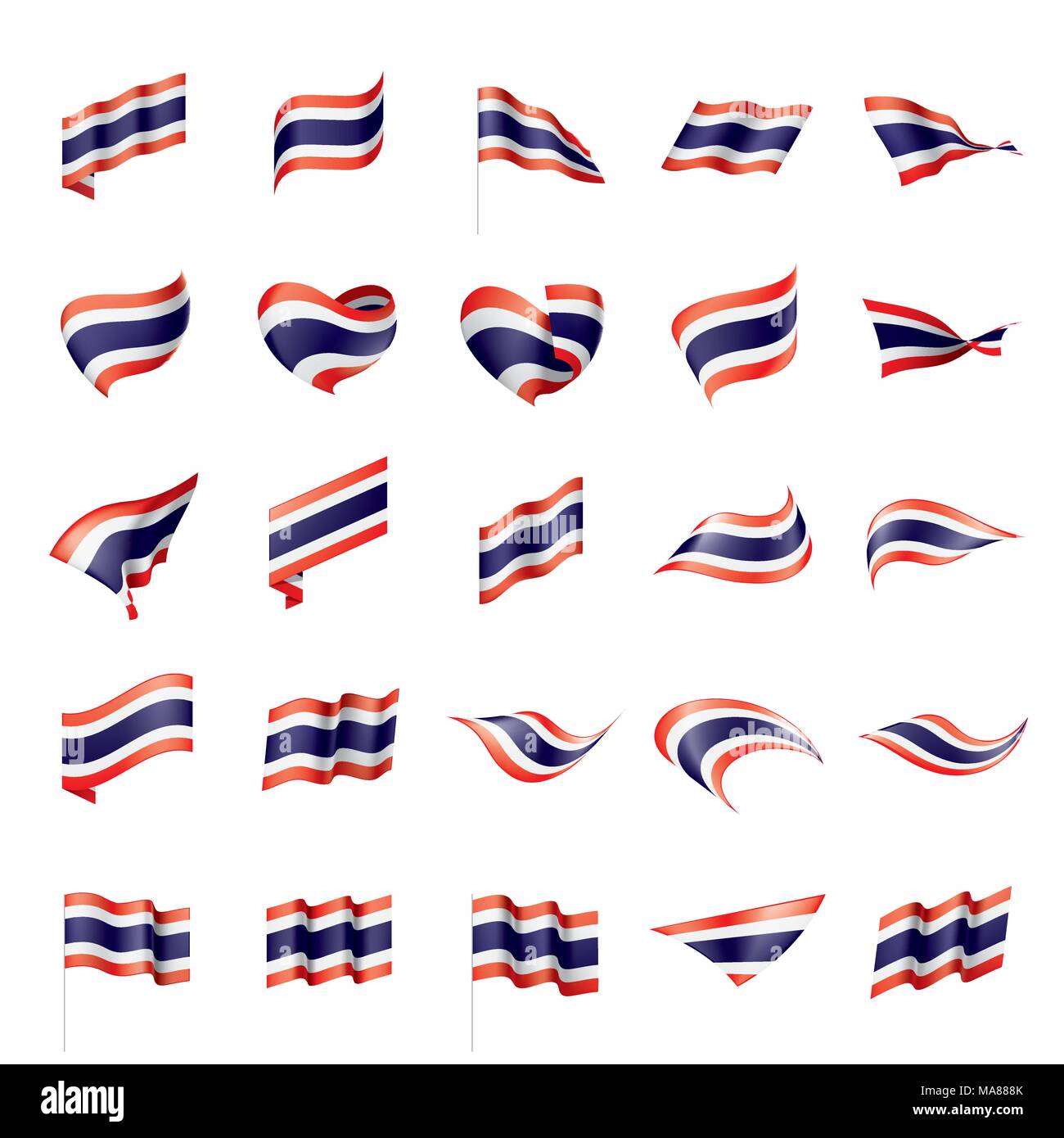 Thailand flag, vector illustration Stock Vector Image & Art - Alamy