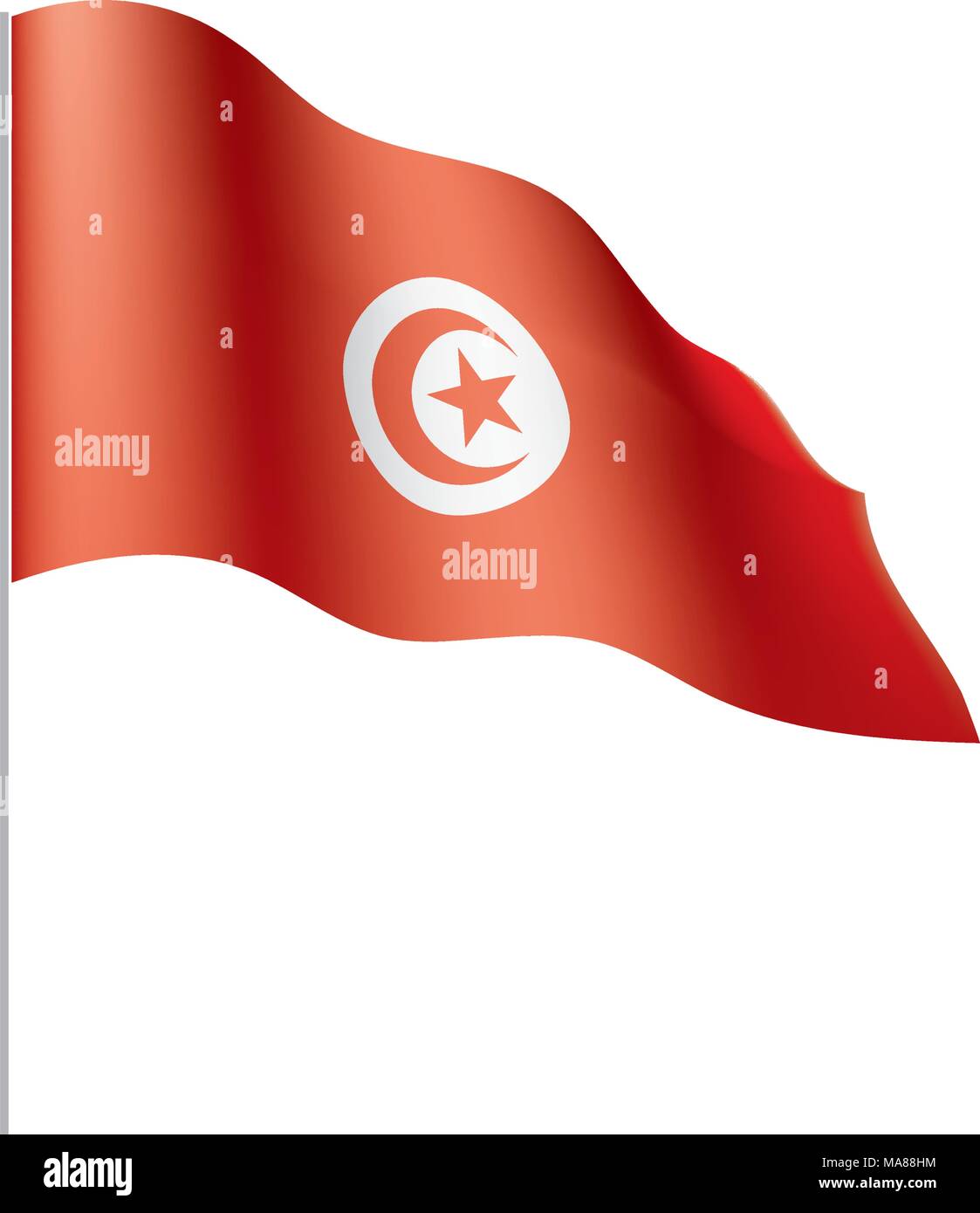Tunisian flag waving Stock Vector Images - Alamy