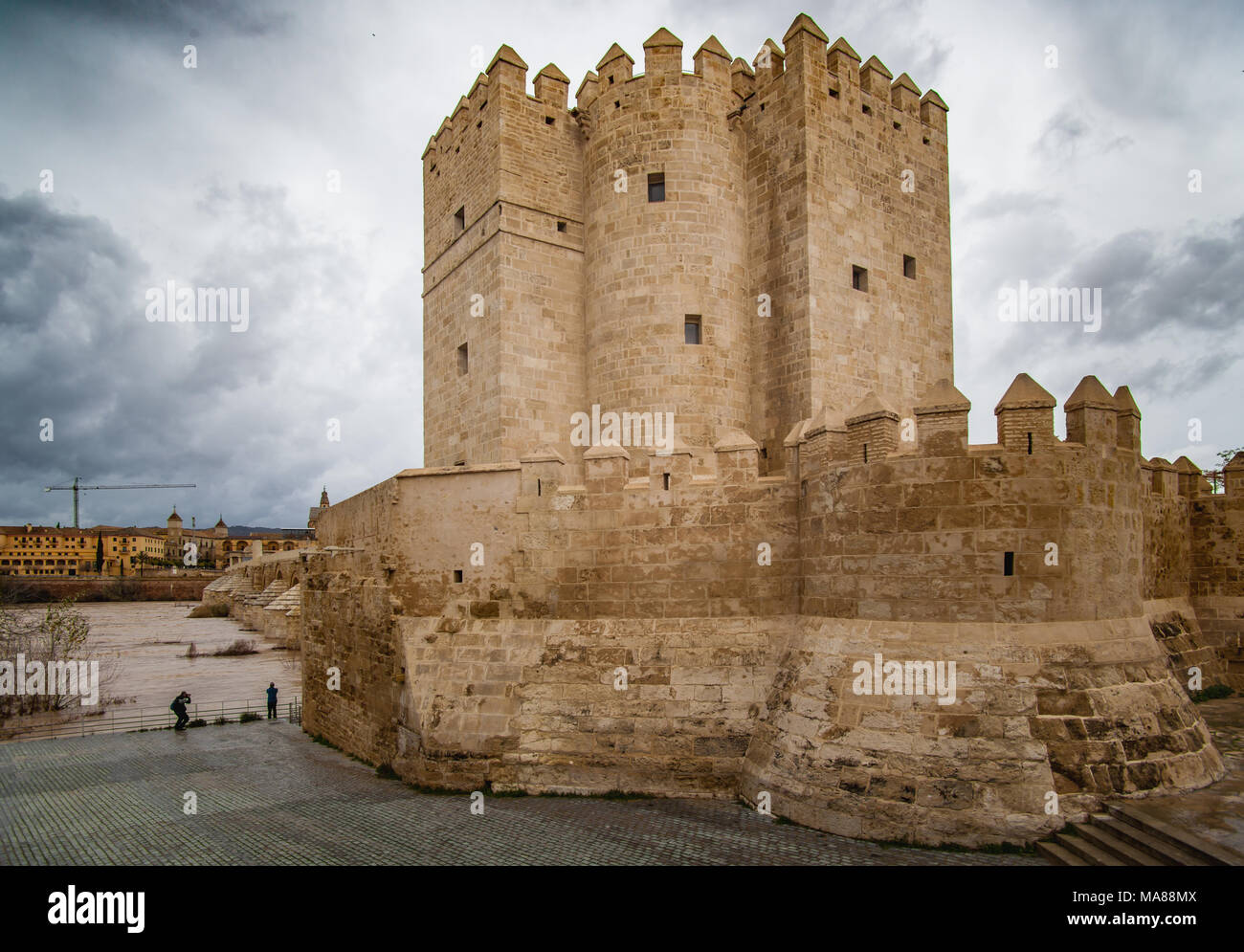 Calahorra tower on the roman bridge in cordoba hi-res stock photography ...