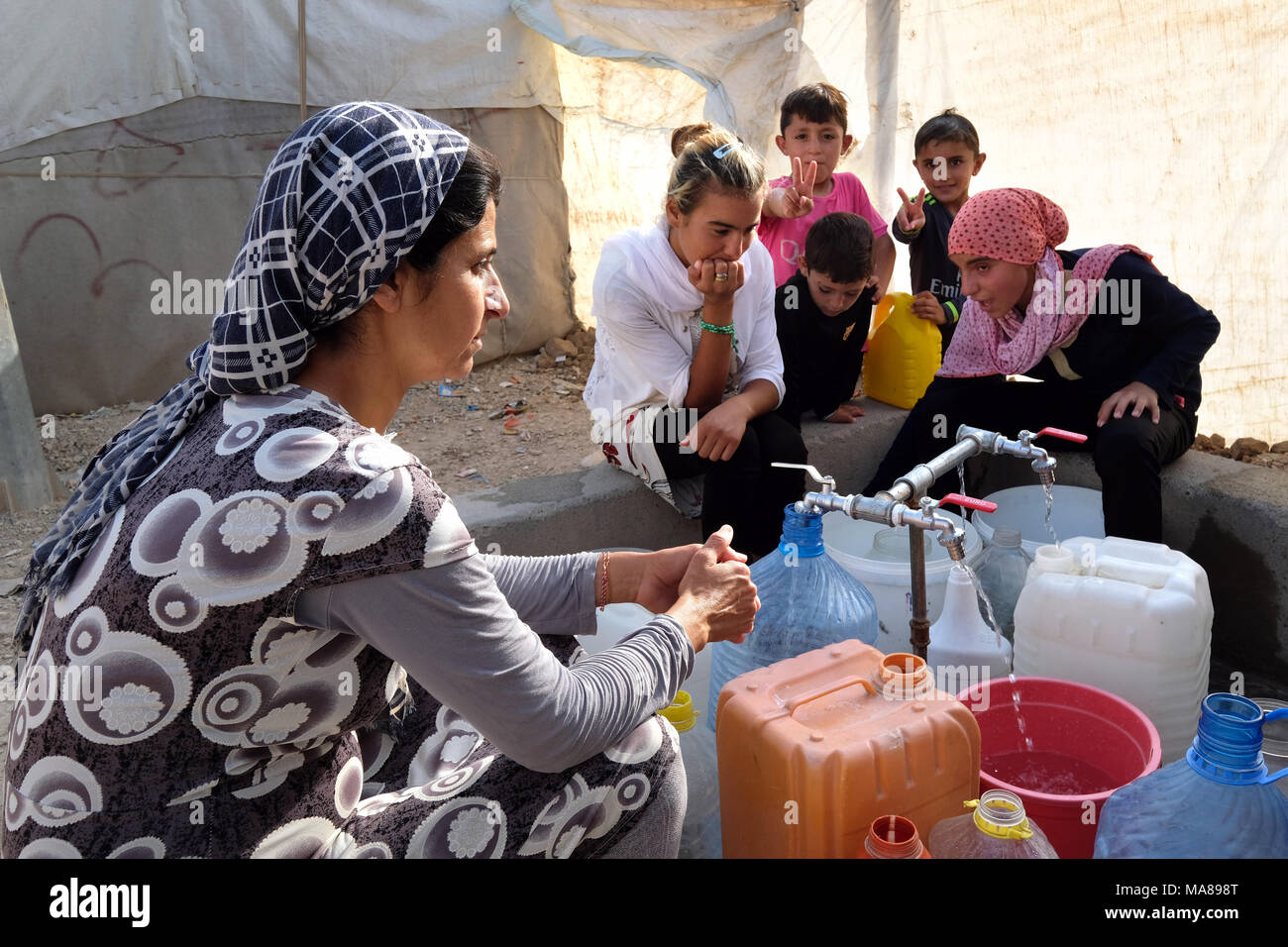 Sharya camp for Yazidi internally displaced people near Duhok, northern ...