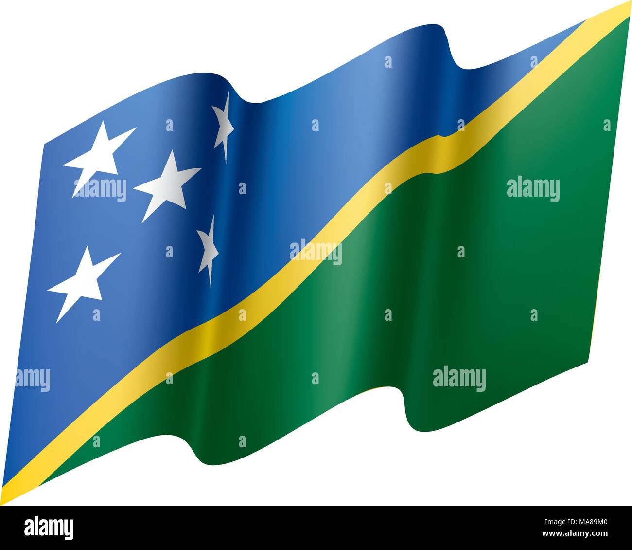 Flag of solomon island Stock Vector Images - Alamy