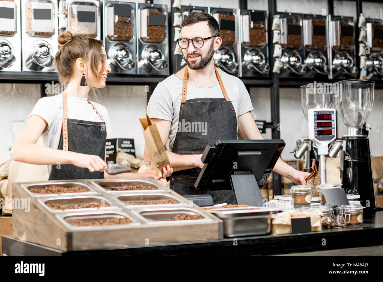 Variety of coffee bags hi-res stock photography and images - Alamy