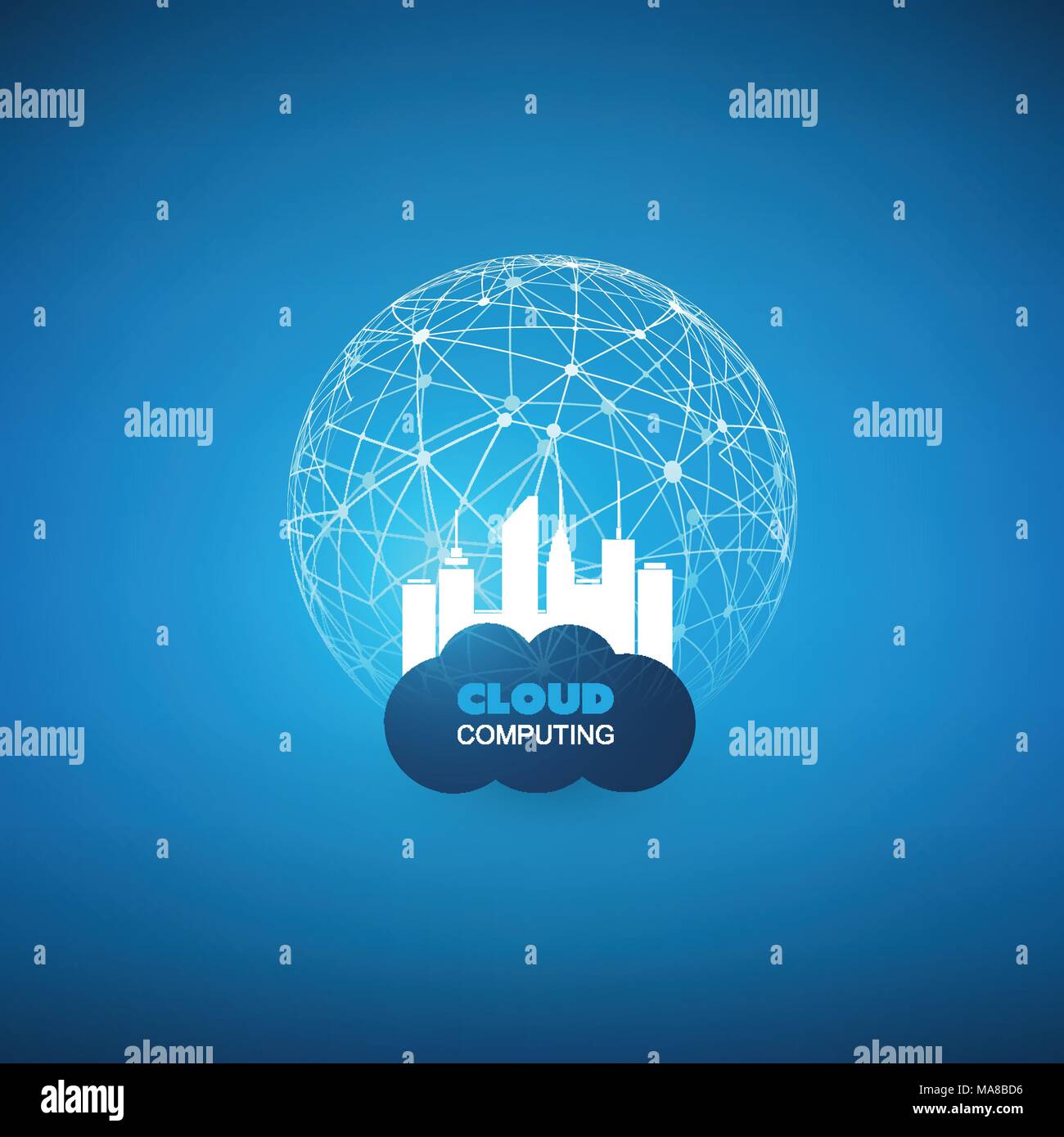 Cloud Computing and Smart City Design Concept - Digital Network ...