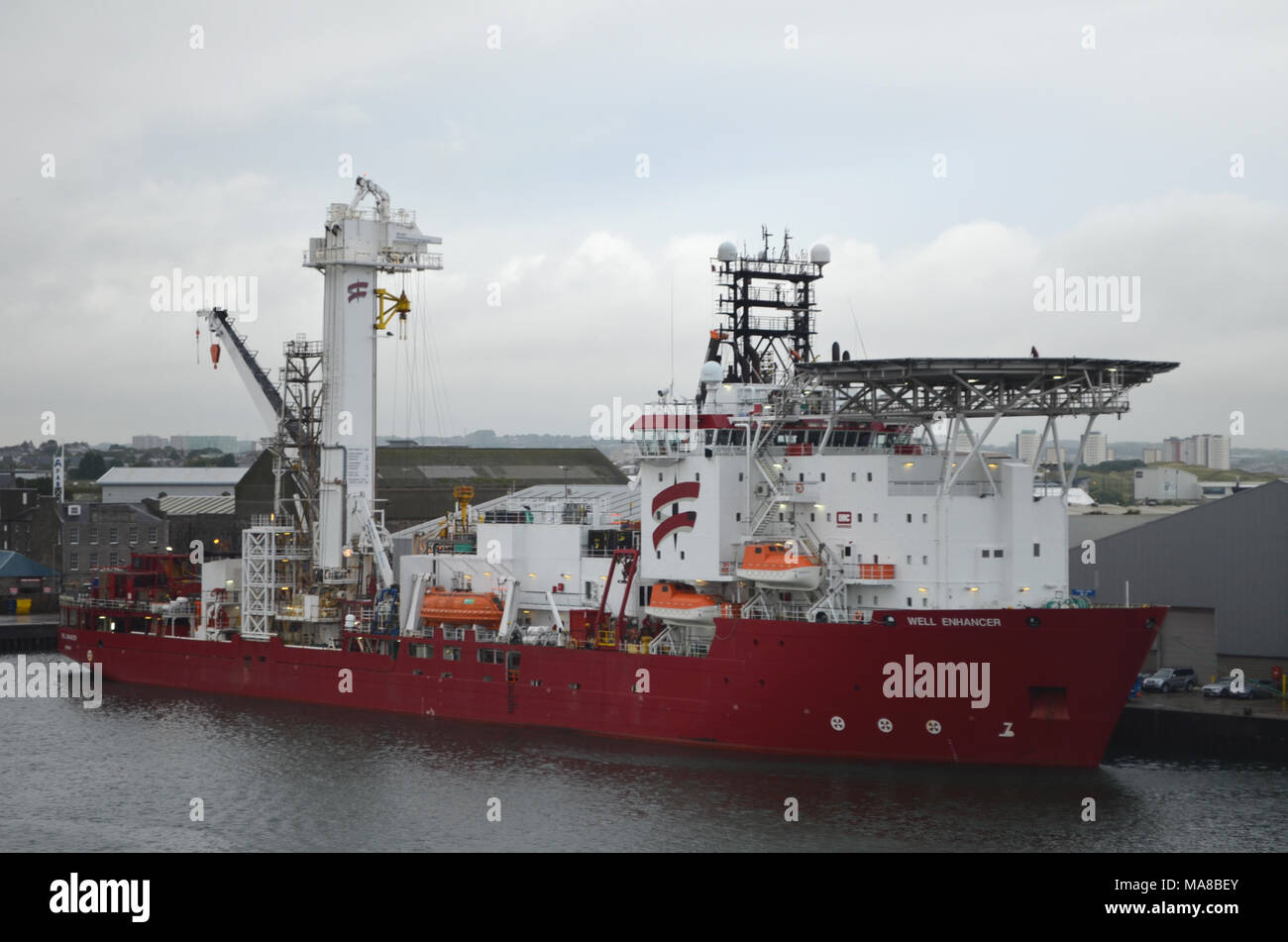 Aberdeen (Scotland) harbour, main gateway for the North Sea oil and gas ...