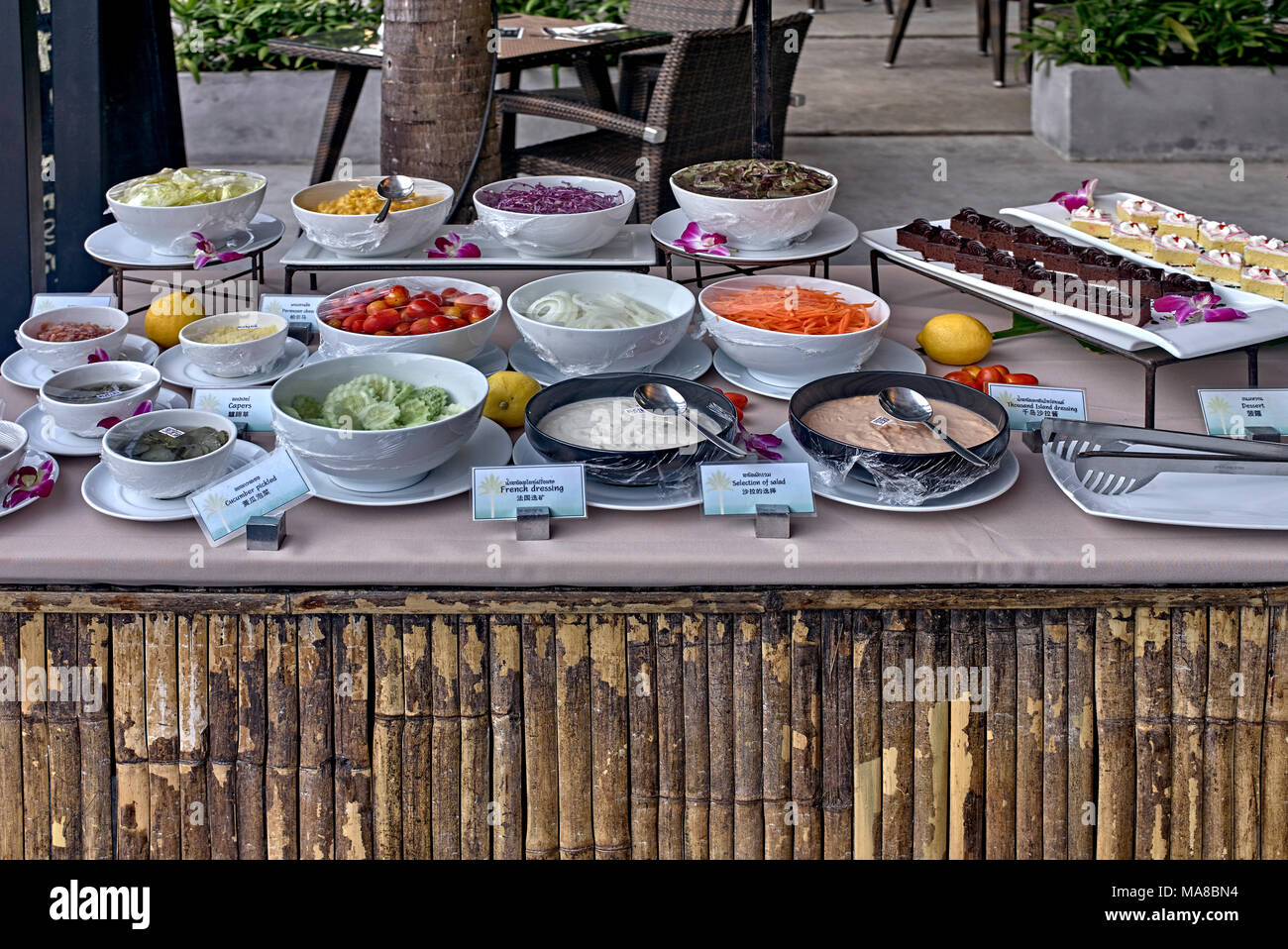 Thailand food display Stock Photo - Alamy