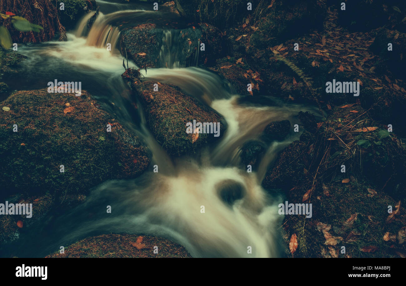 Waterfall water running down wet hi-res stock photography and images ...