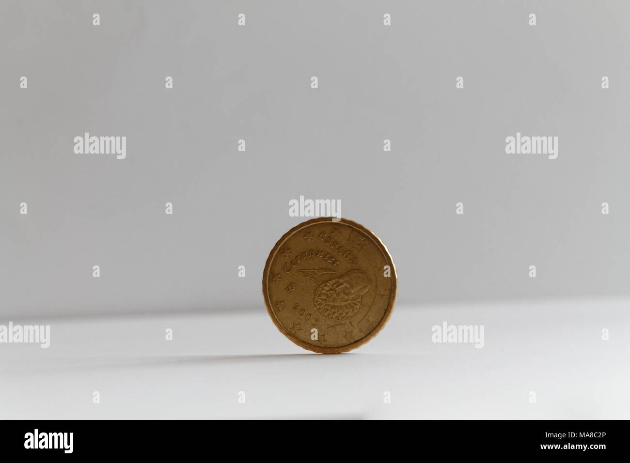 One euro coin on isolated white background Denomination is 10 euro ...