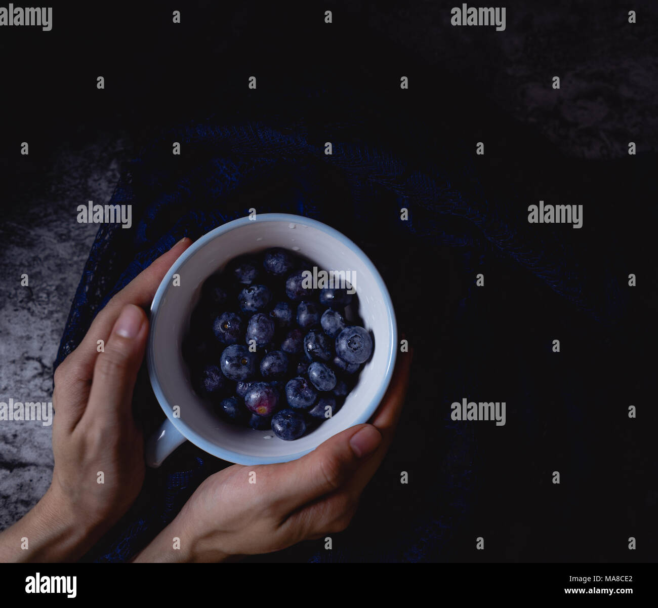 Food in shadow hi-res stock photography and images - Alamy