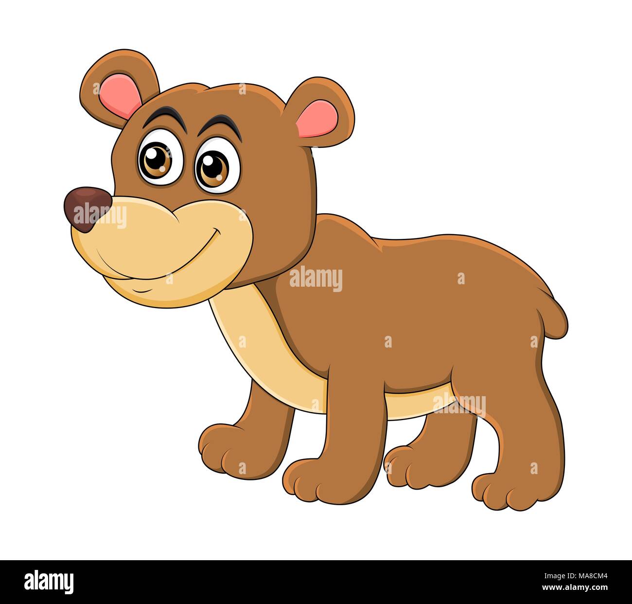 Bear on white isolated Stock Vector Images - Alamy